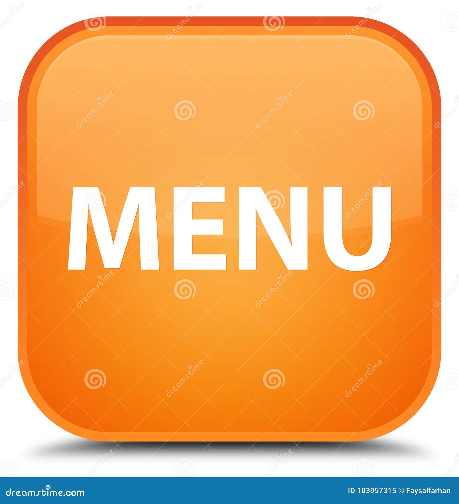 Menu Special Orange Square Button Stock Illustration - Illustration of ...