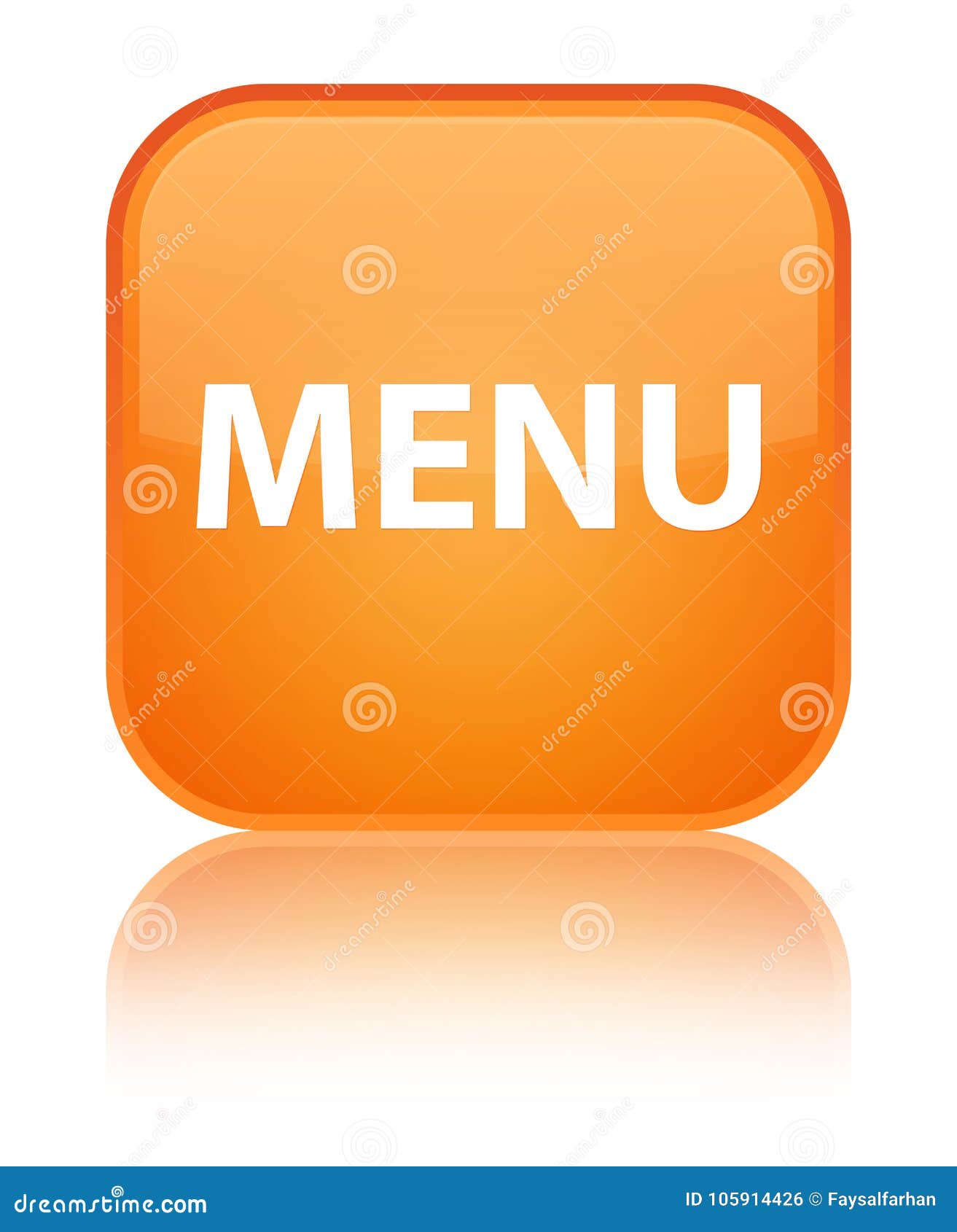 Menu Special Orange Square Button Stock Illustration - Illustration of ...