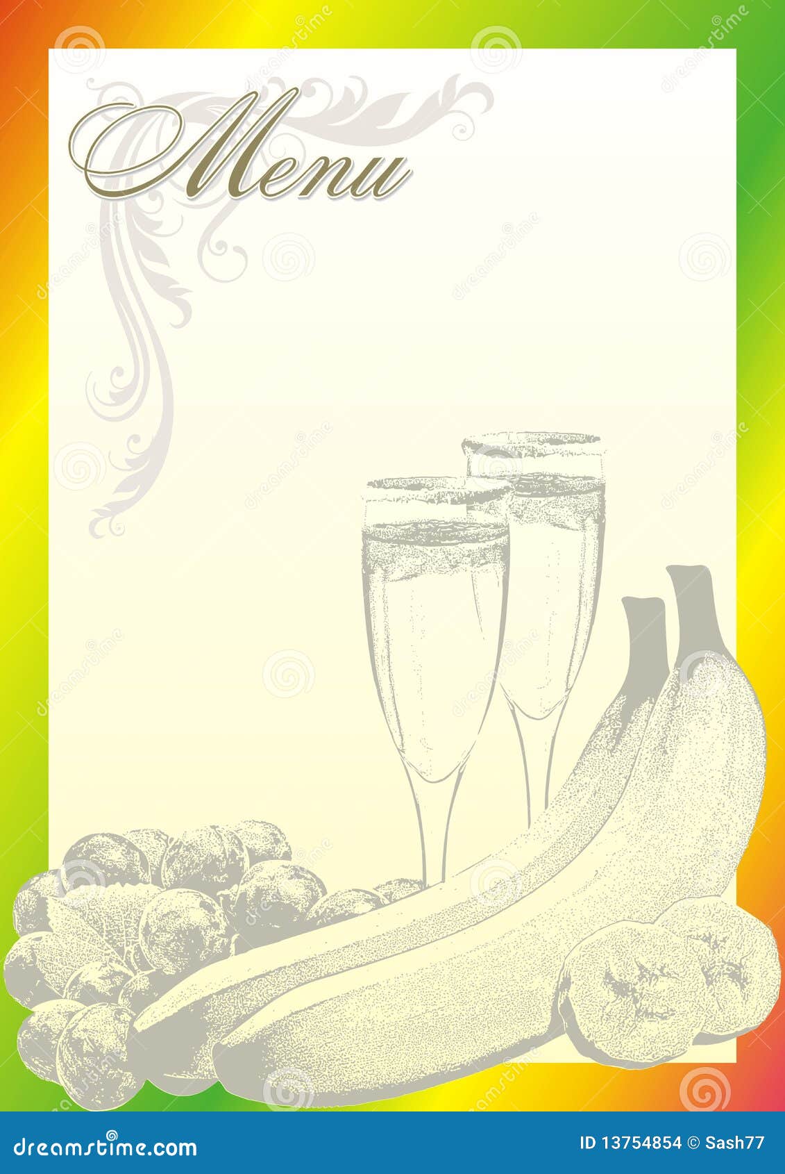 Menu style design stock vector. Illustration of grapes - 13754854