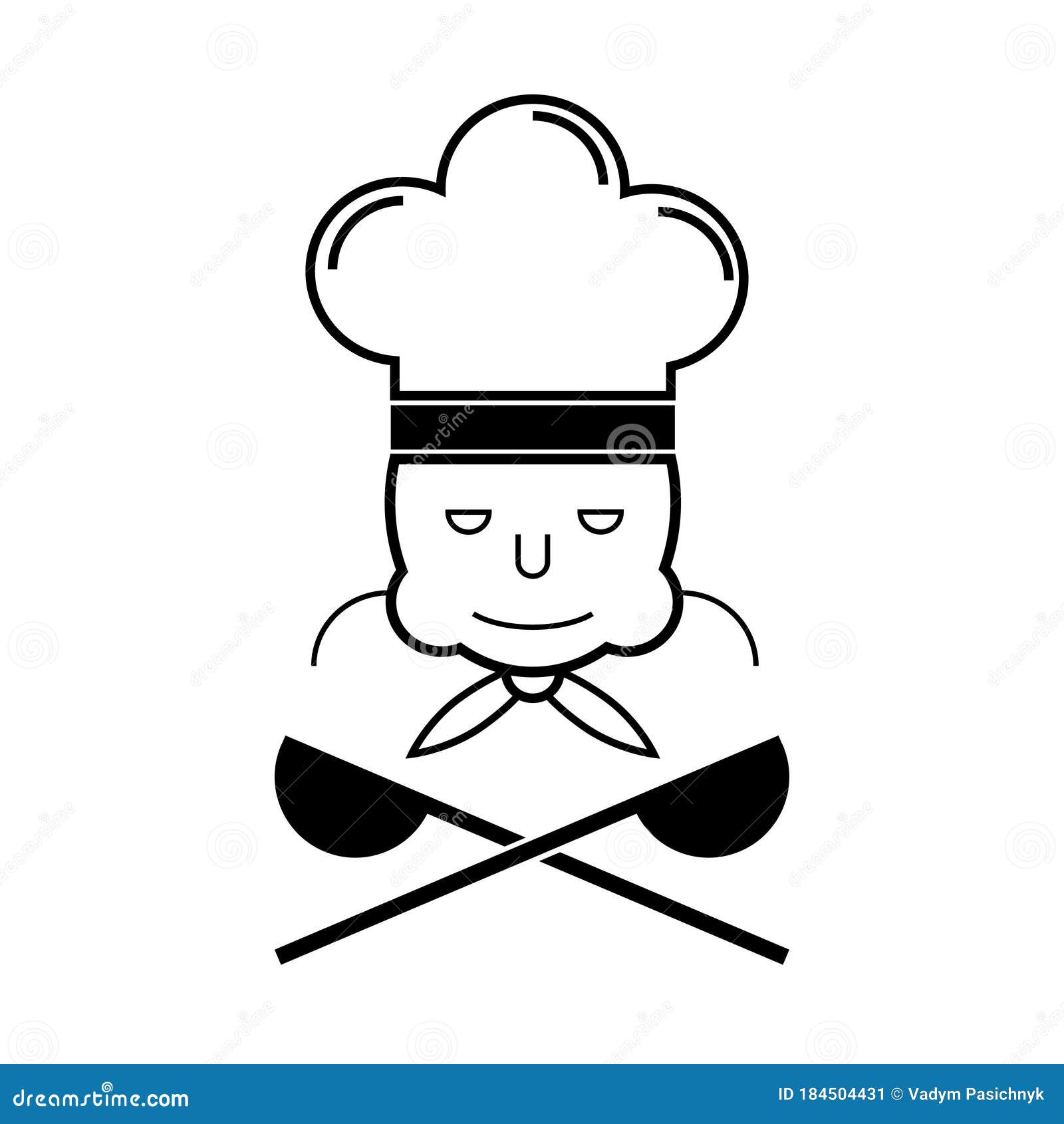 Menu Symbol with a Chef. Chef Logo. Cooking Stock Vector - Illustration ...