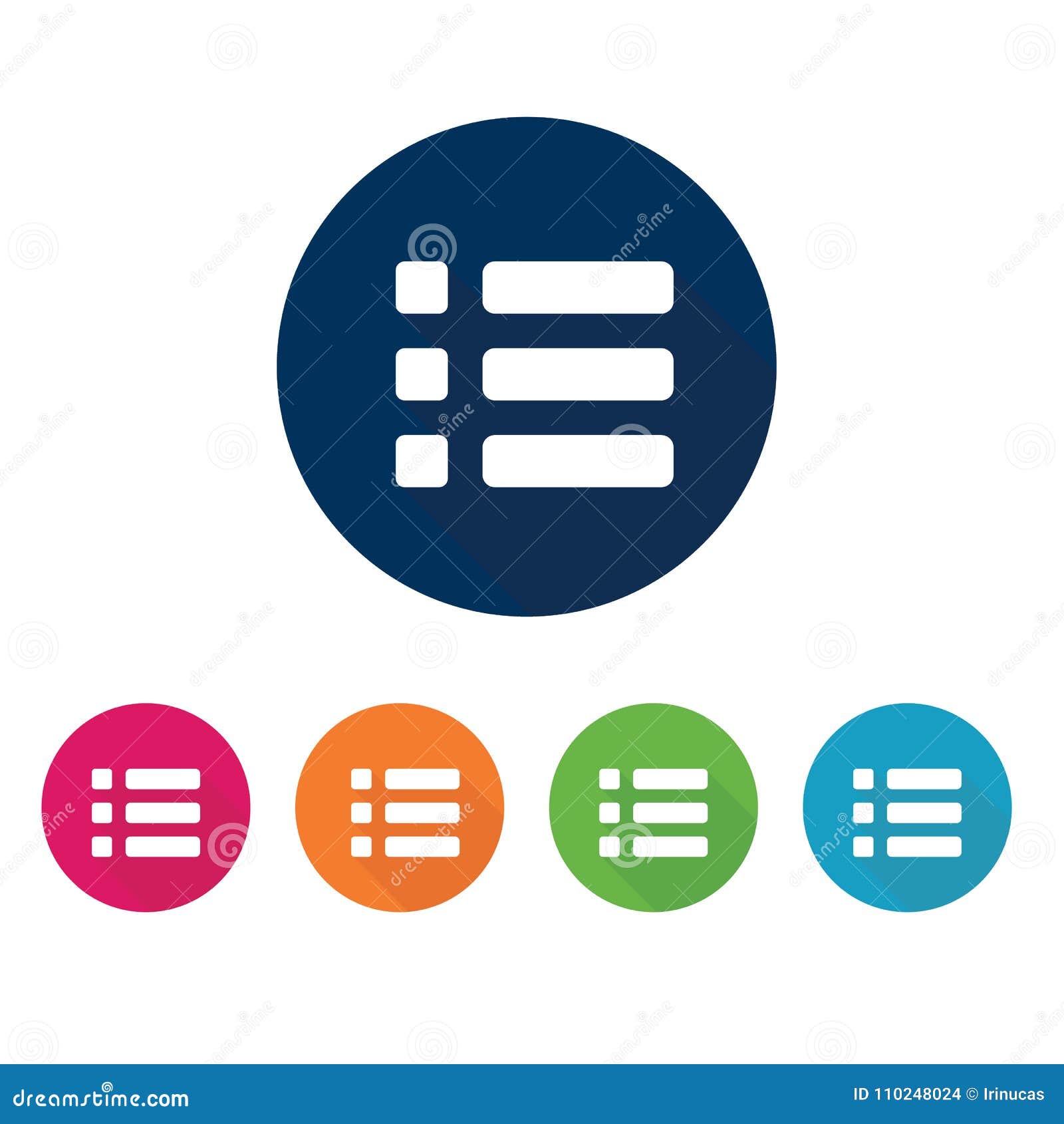 Menu Symbol.List Icon. Business Set. Stock Illustration - Illustration ...