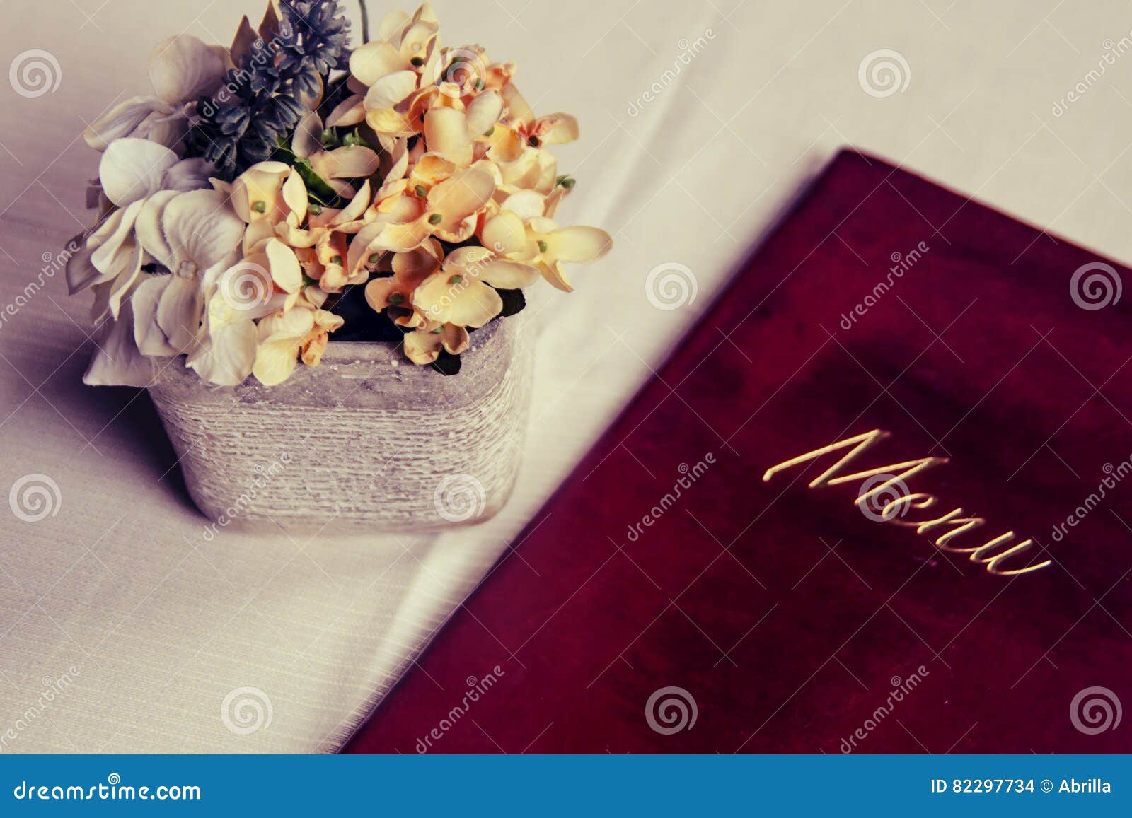 The Menu on the Table in the Cozy Restaurant Stock Photo - Image of ...