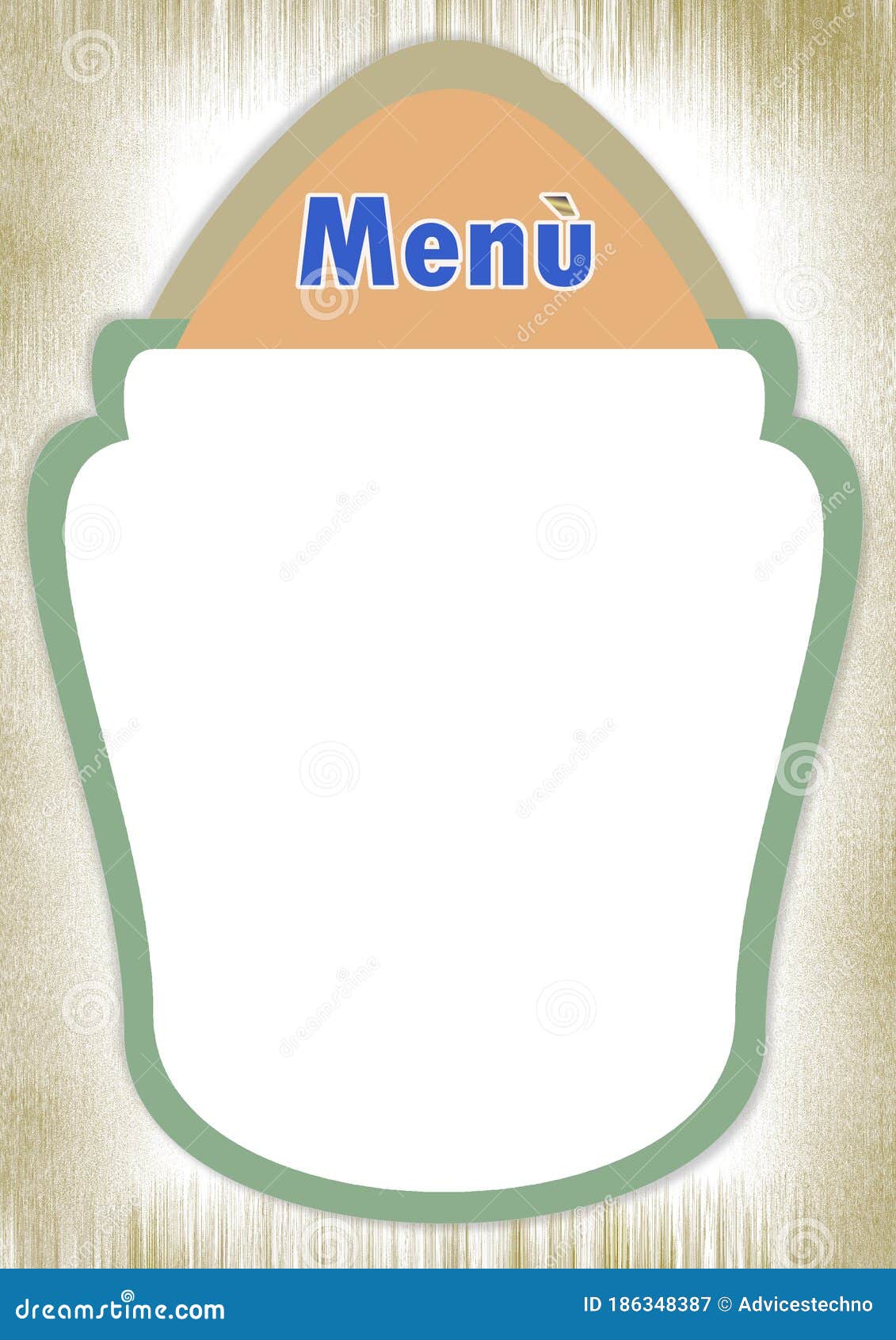 Menu Template for Personalization for Food and Drinks Stock Vector ...