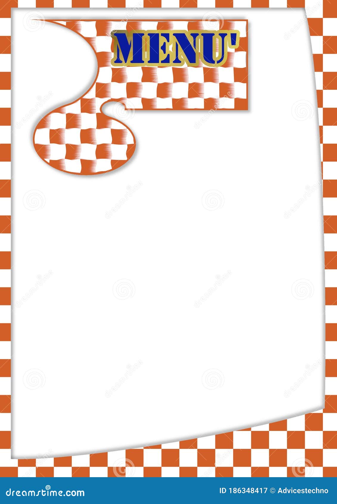 Menu Template for Personalization for Food and Drinks Stock Vector ...