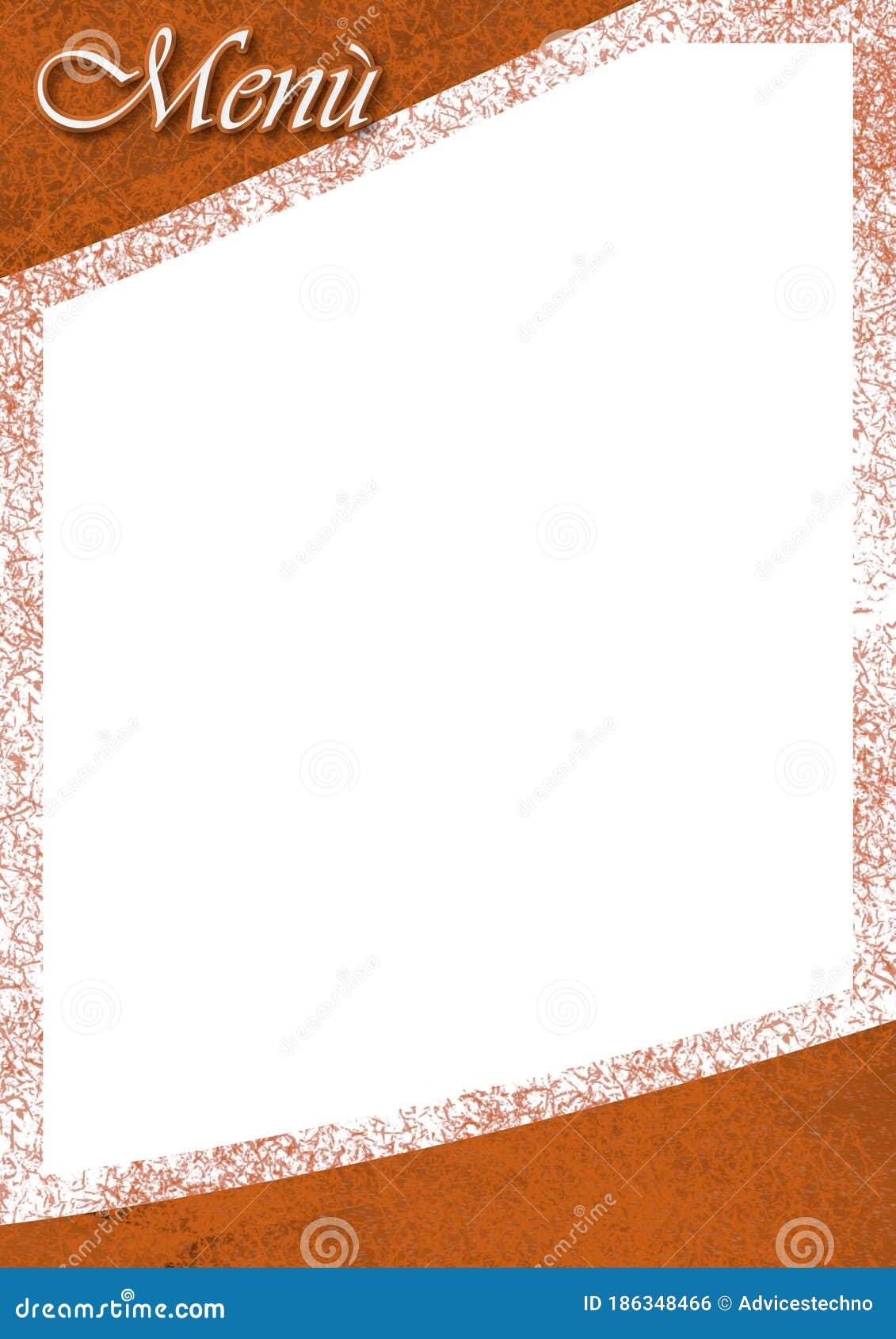 Menu Template for Personalization for Food and Drinks Stock Vector ...