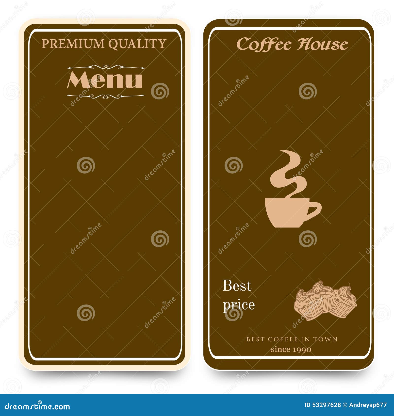 Menu template stock vector. Illustration of latte, beverage - 53297628