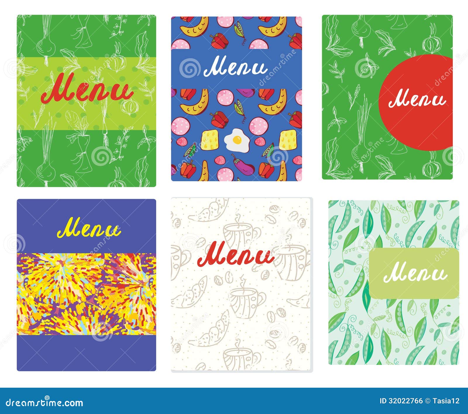 Menu Templates Funny Design for Cafe Stock Vector - Illustration of ...