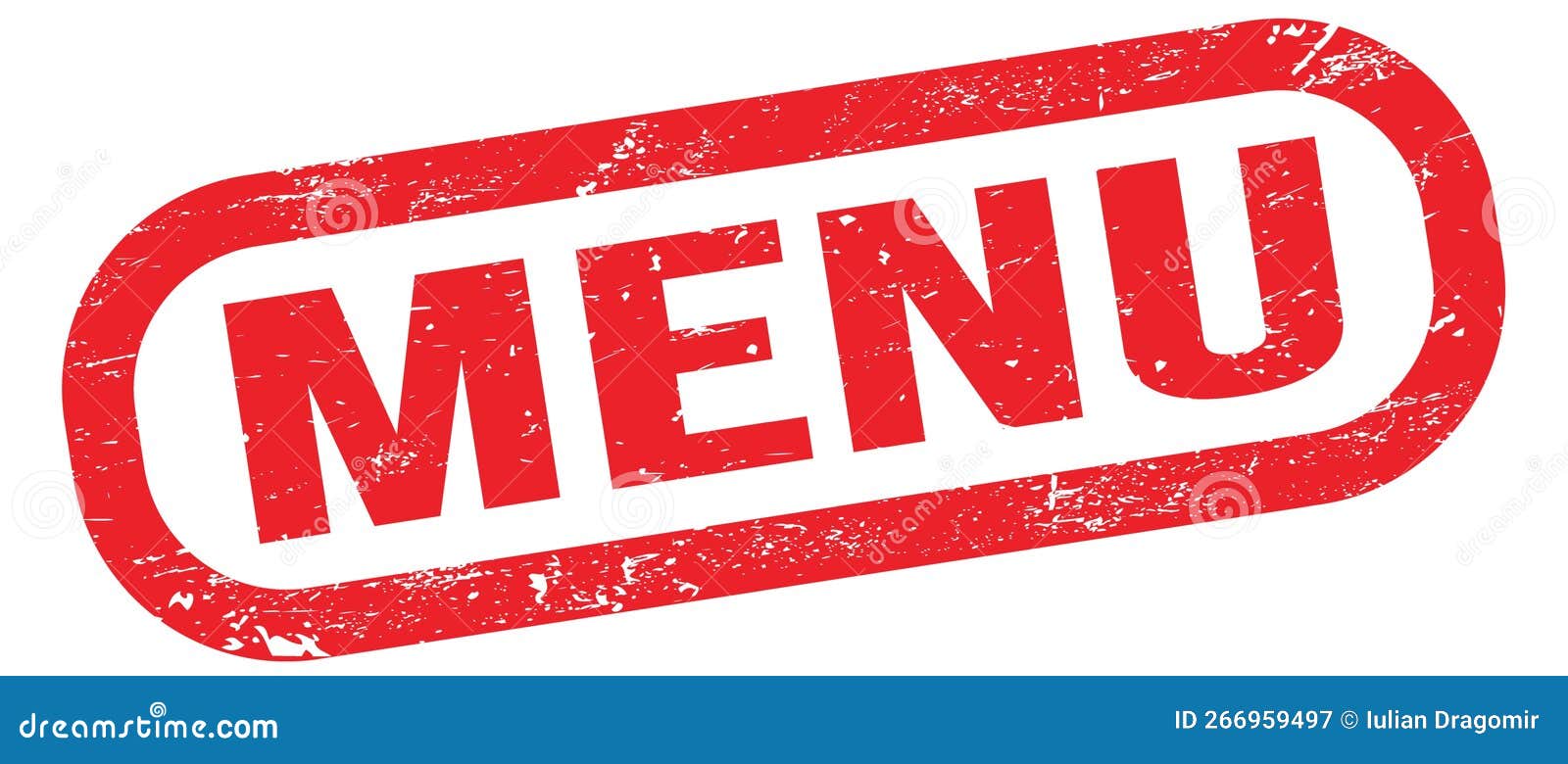 MENU, Text on Red Rectangle Stamp Sign Stock Illustration ...