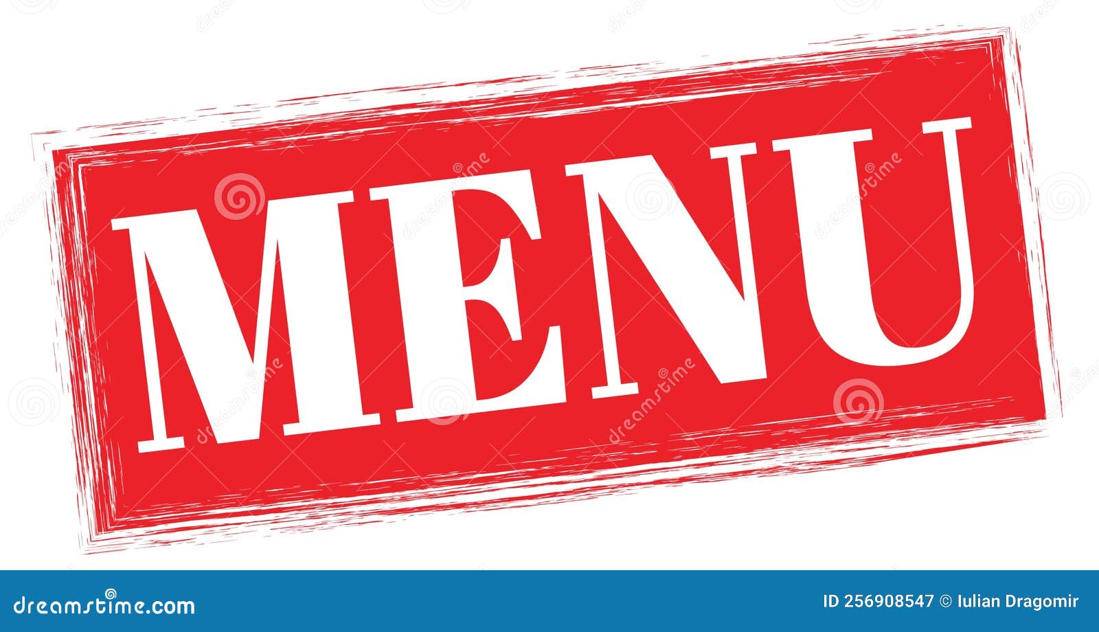 MENU Text Written on Red Stamp Sign Stock Illustration - Illustration ...