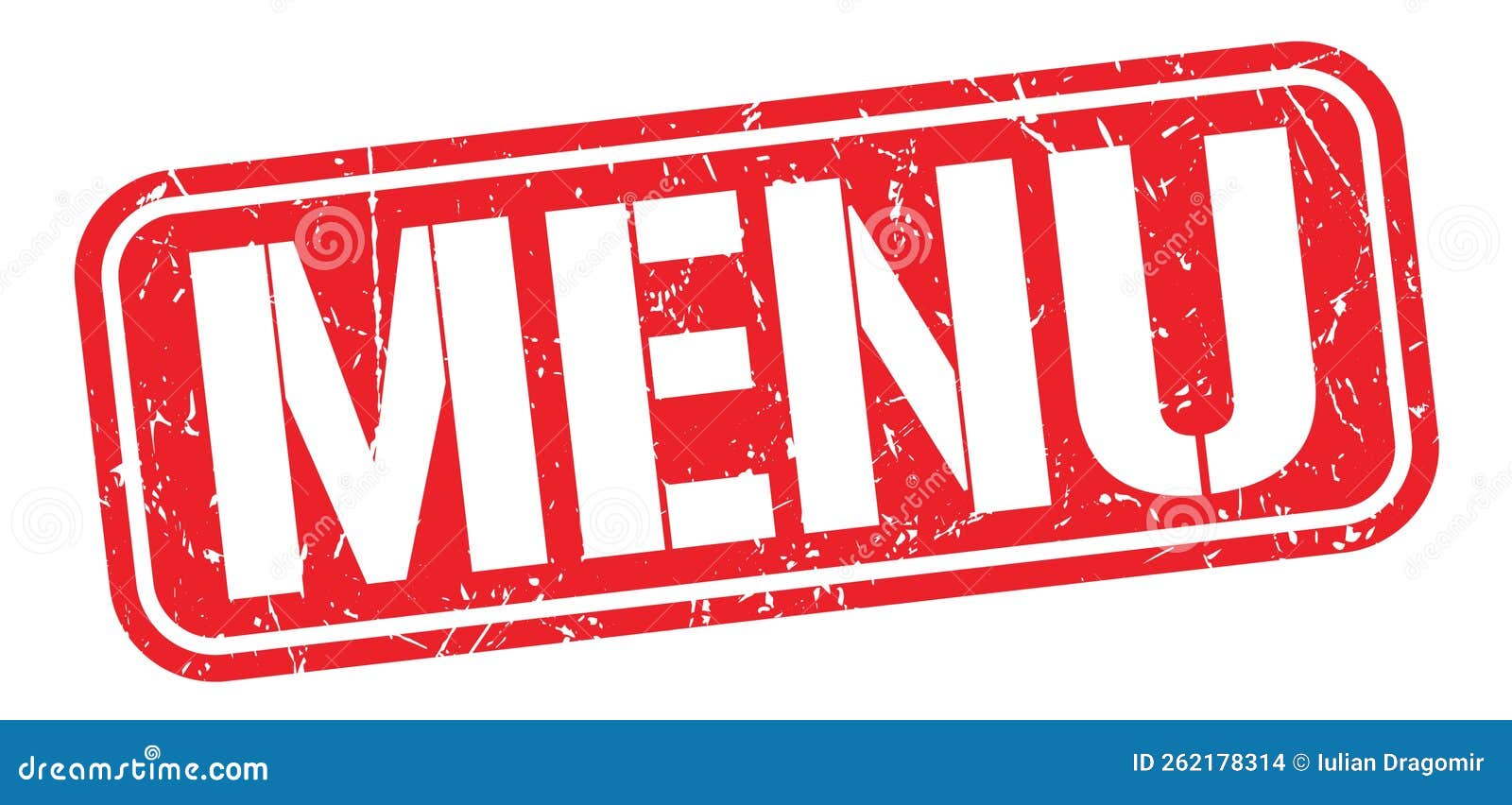MENU Text Written on Red Stamp Sign Stock Illustration - Illustration ...