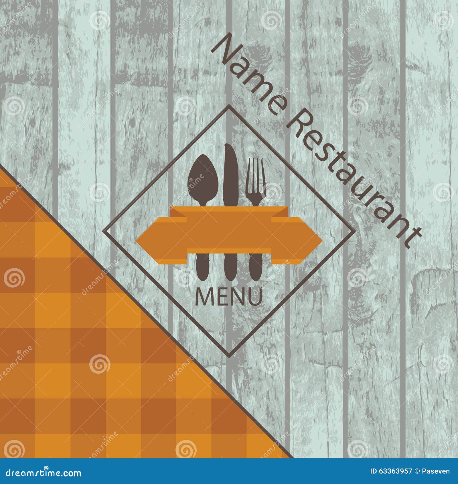 Menu with the Texture of Wood Stock Vector - Illustration of cards ...