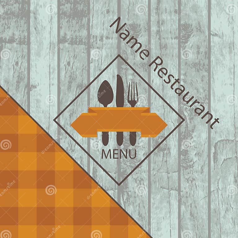 Menu with the Texture of Wood Stock Vector - Illustration of cards ...