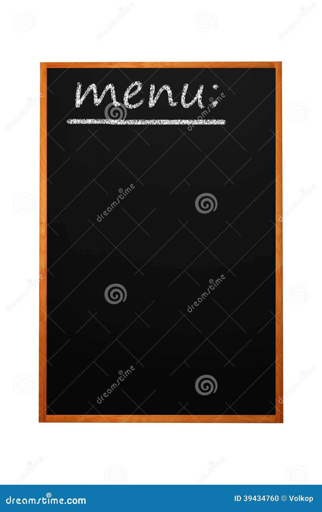Menu Title Written with Chalk on Blackboard Stock Photo - Image of ...