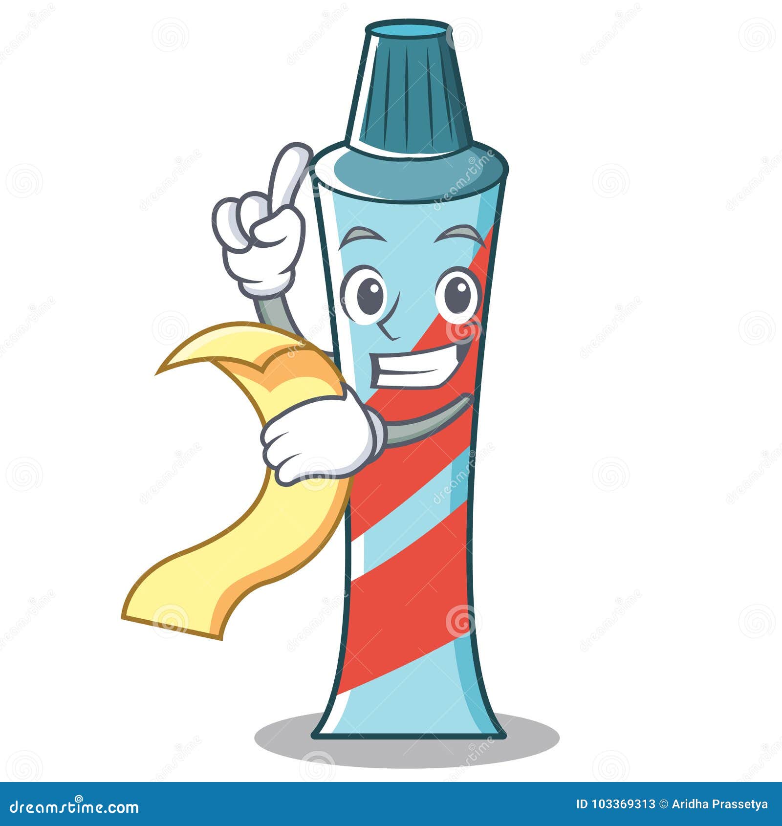 With Menu Toothpaste Character Cartoon Style Stock Vector ...