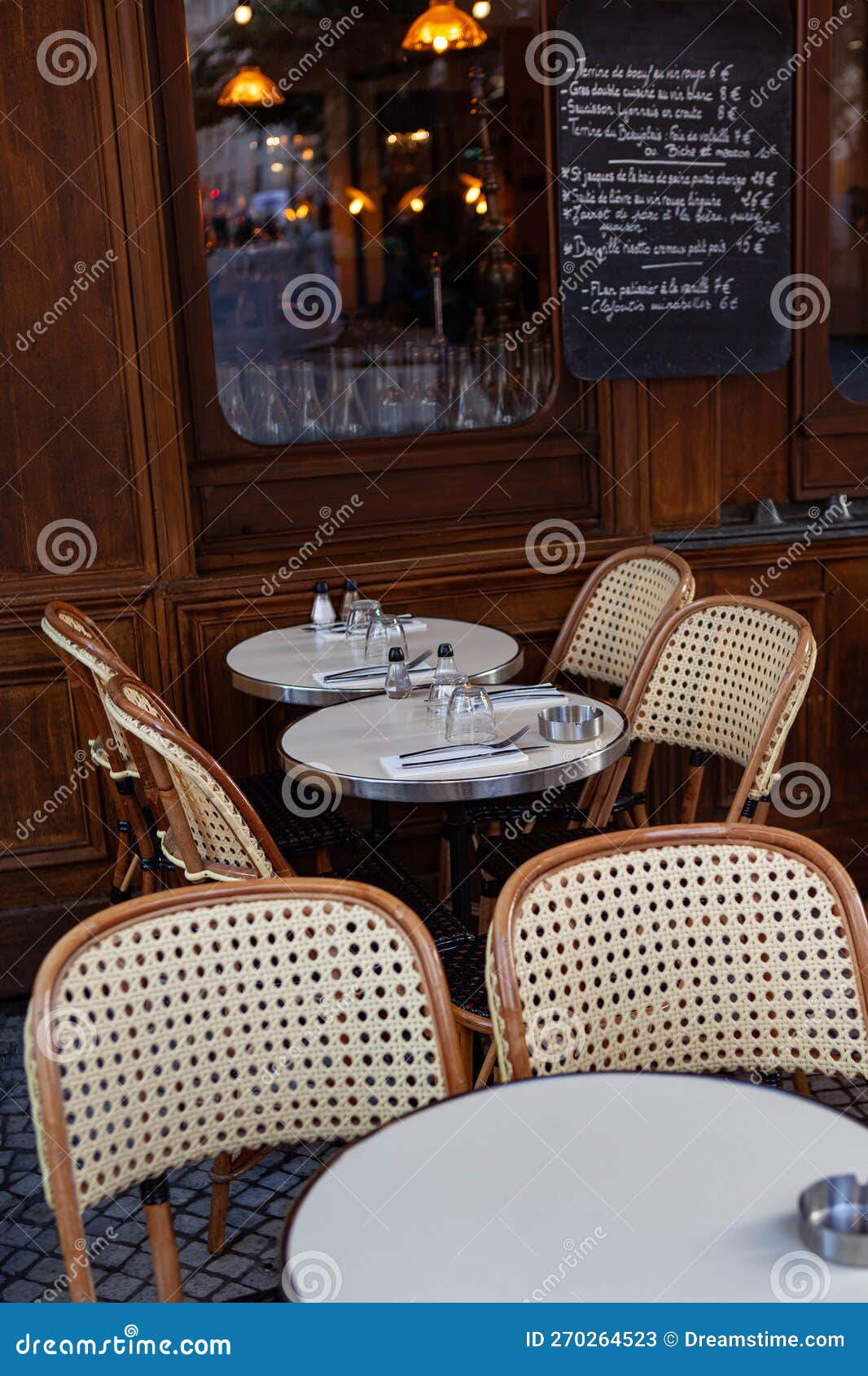 Menu of a Typical Parisian Bistro Stock Image - Image of paris, knife ...