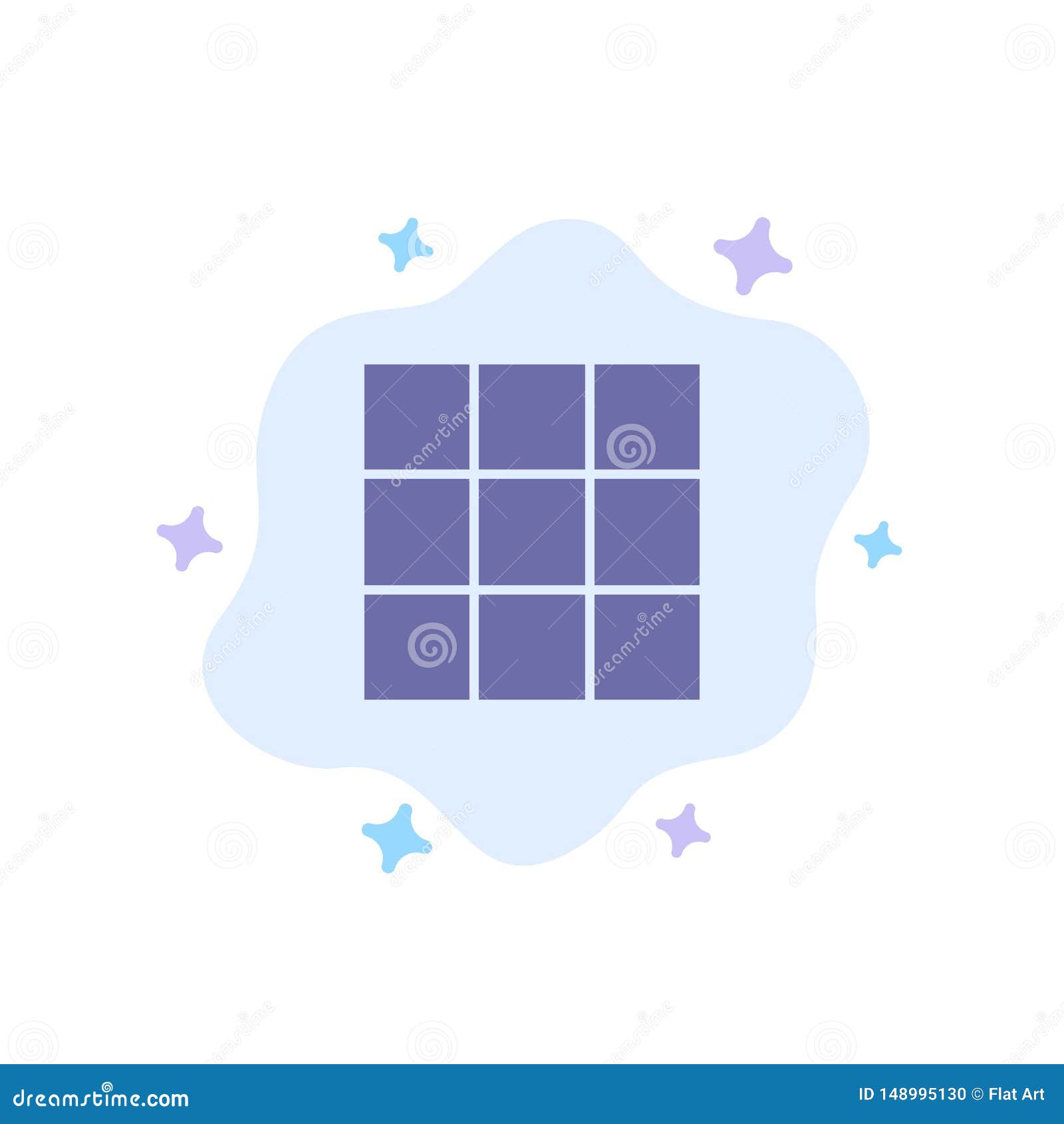 Menu, Ui, Basic Blue Icon on Abstract Cloud Background Stock Vector ...