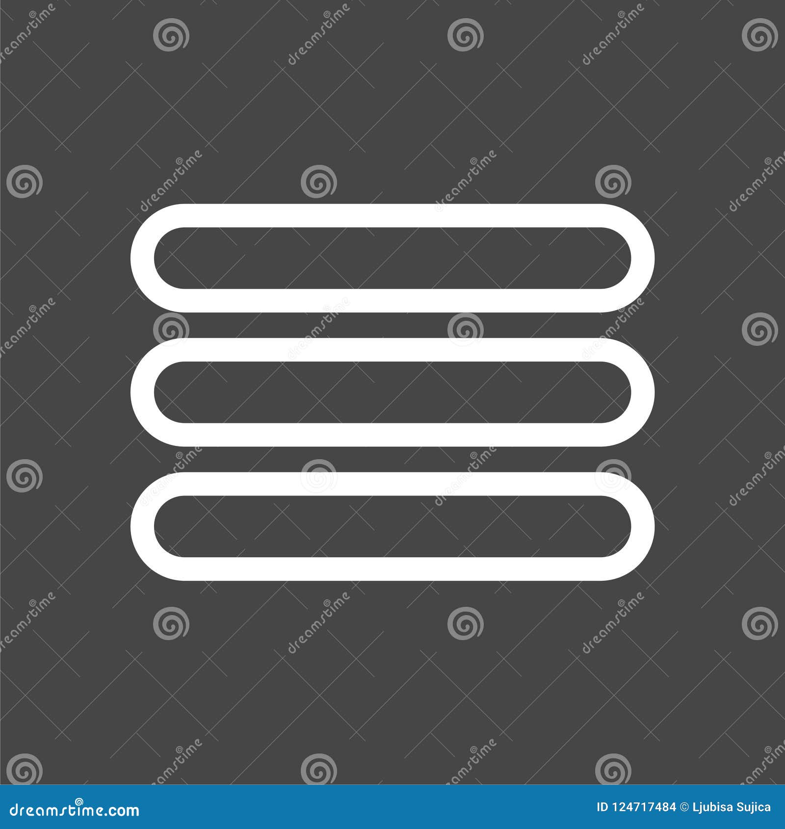 Menu Vector Icon, Web Menu Icon Stock Vector - Illustration of flat ...