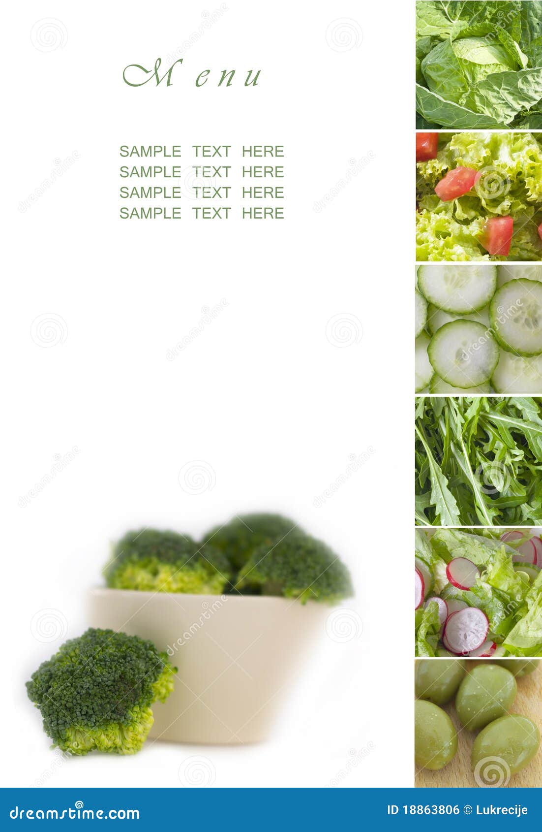 Menu verde fotografia stock. Immagine di disegno, fresco - 18863806