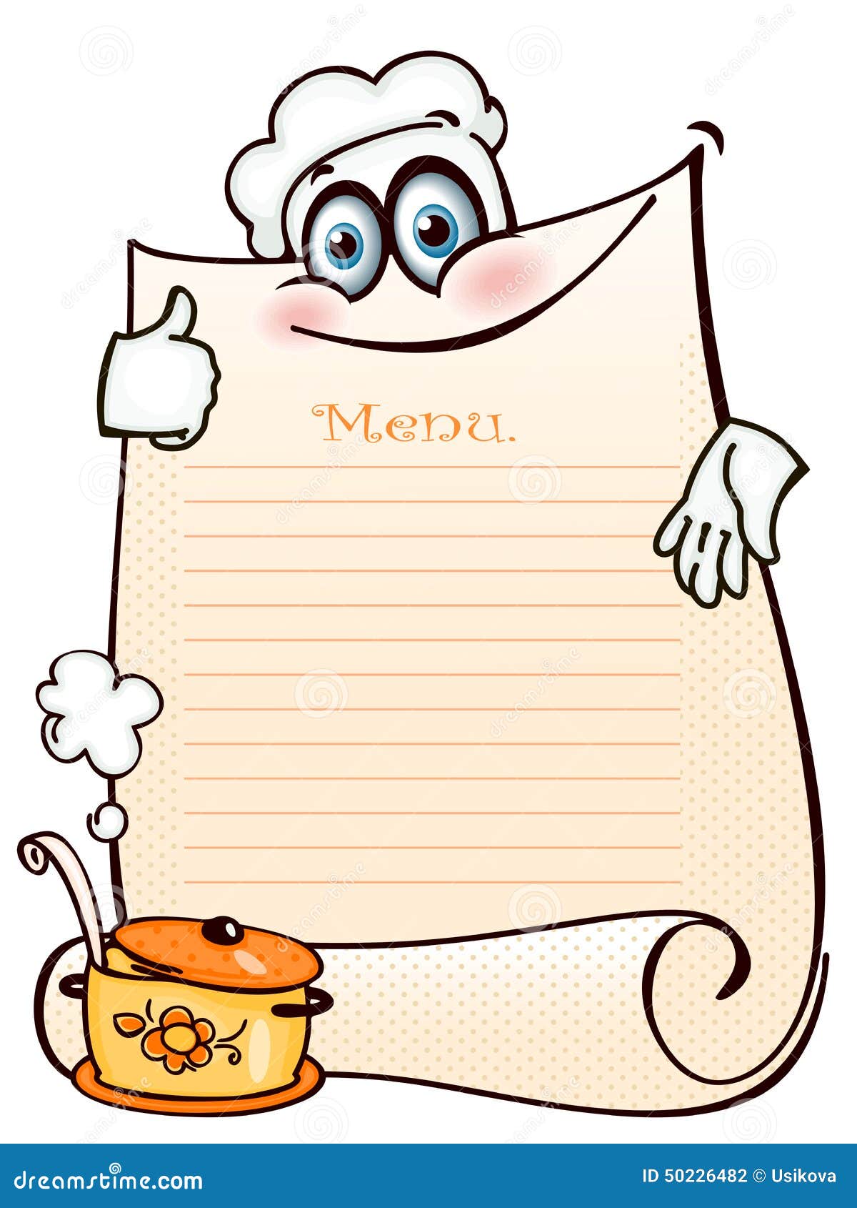 Menu Vide Stylisé Illustration de Vecteur - Image: 50226482