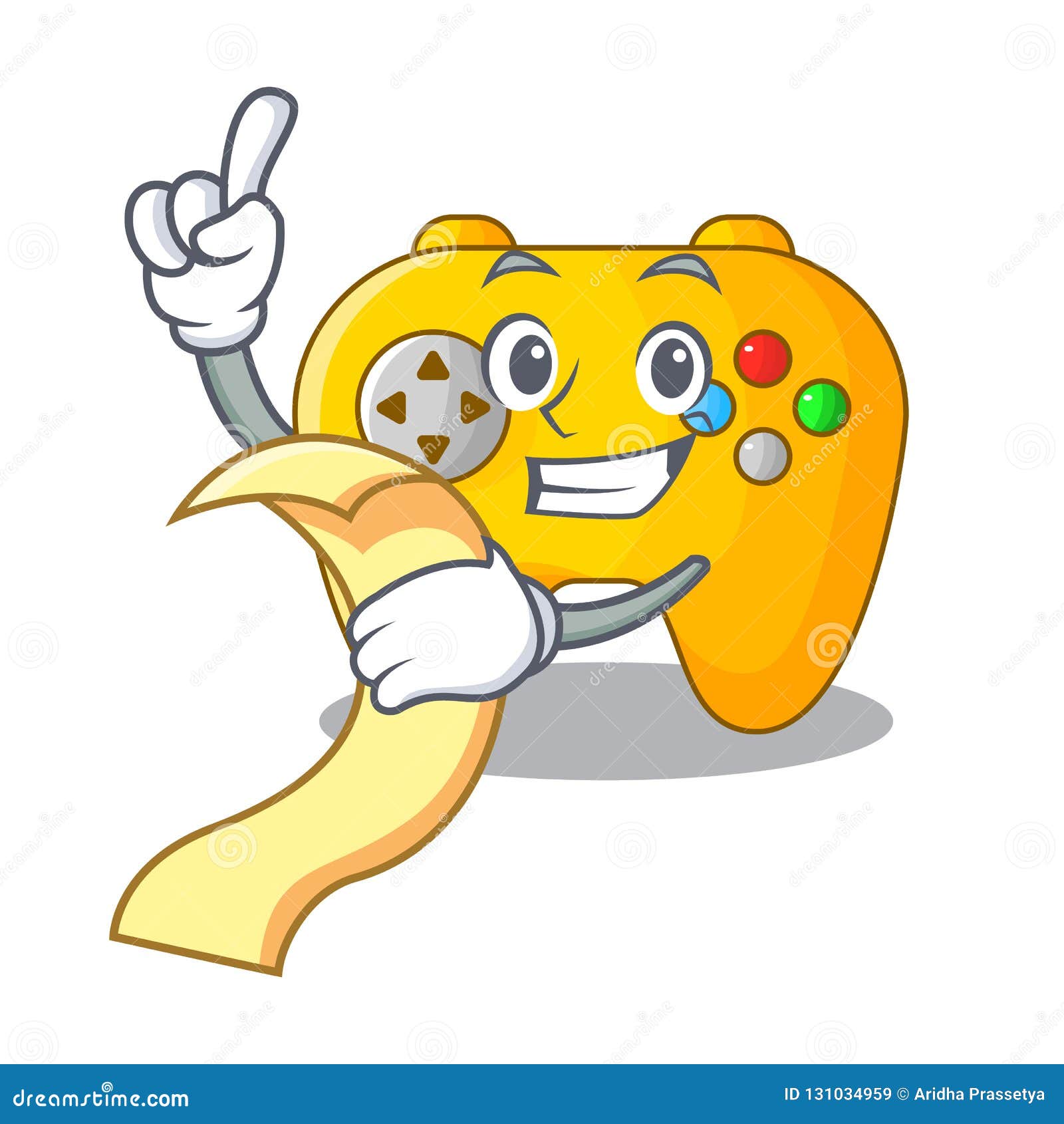 With Menu Video Game Controller Shaped on Charcter Stock Vector ...