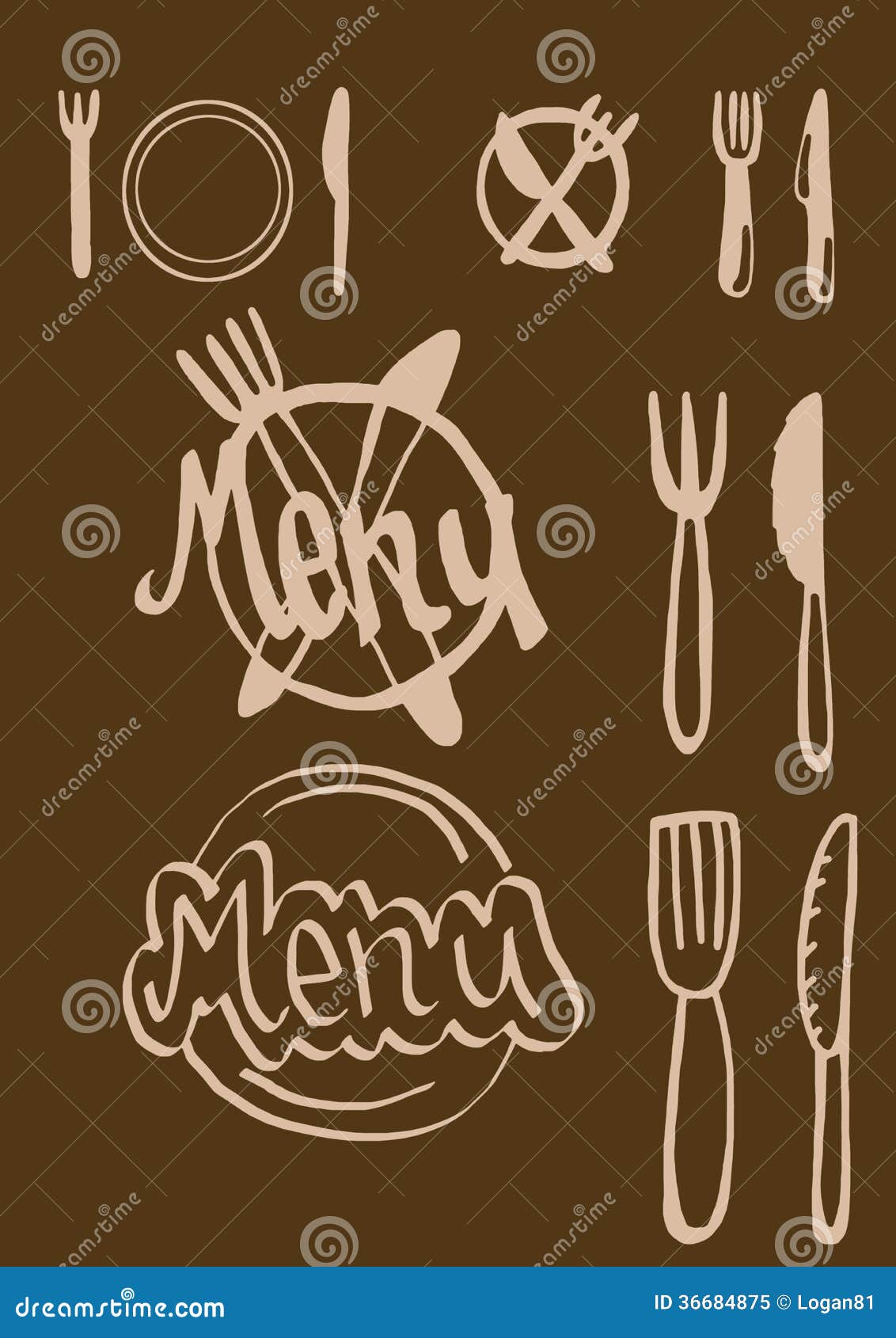 Menu vintage stock illustration. Illustration of characters - 36684875