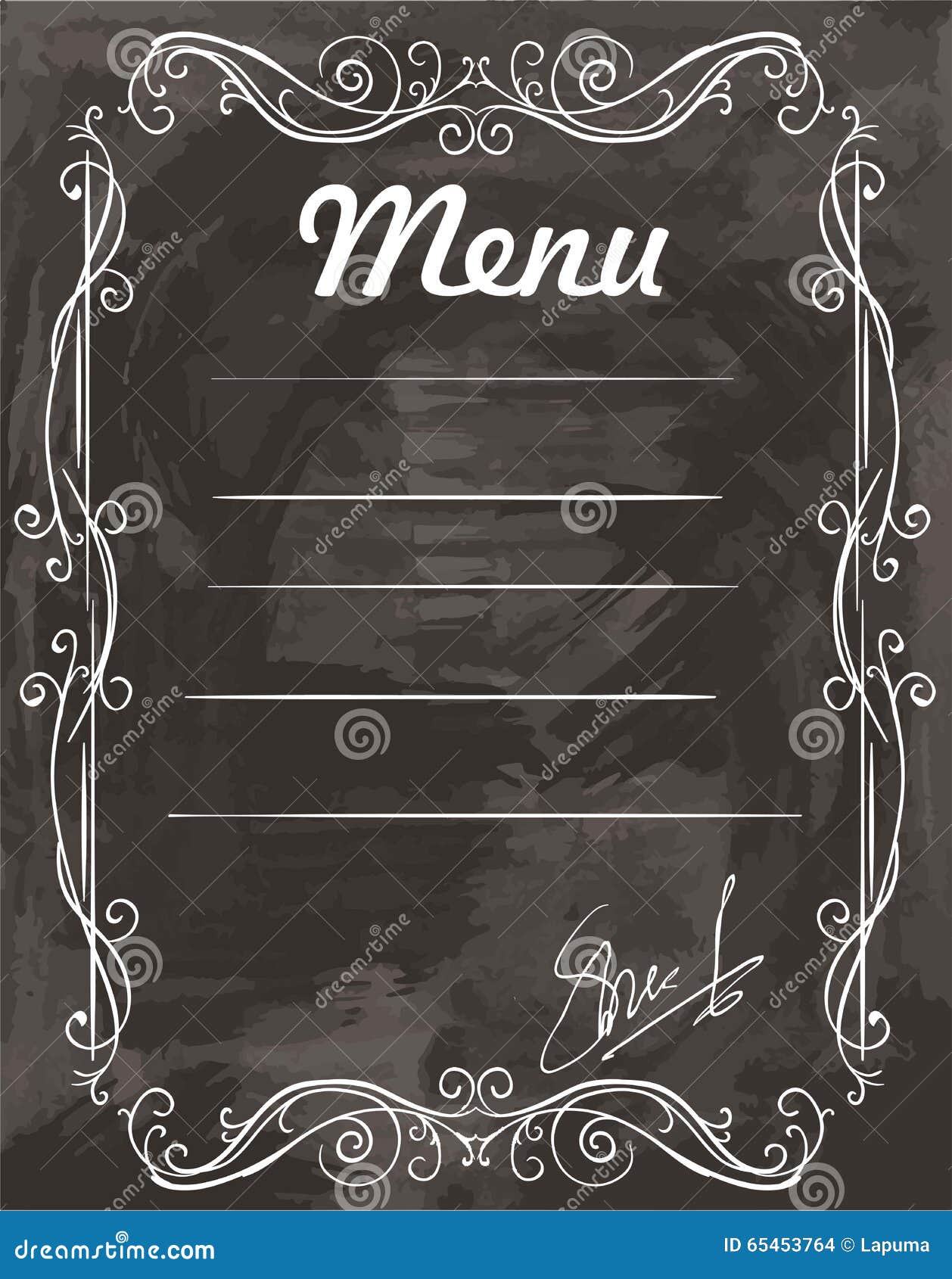 Menu vuoto del campione illustrazione vettoriale. Illustrazione di ...