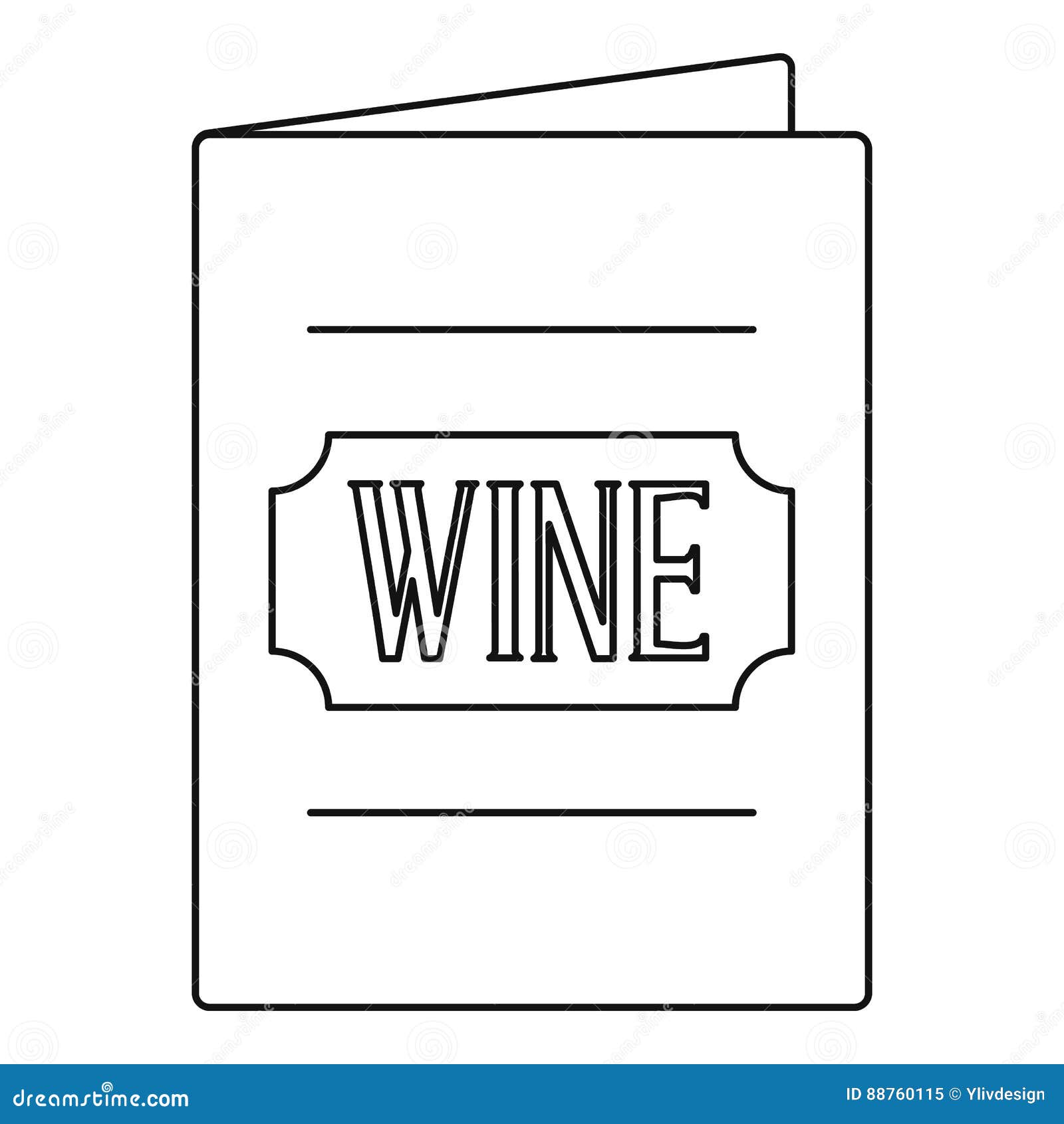 Menu Wine List Icon, Outline Style Stock Vector - Illustration of ...