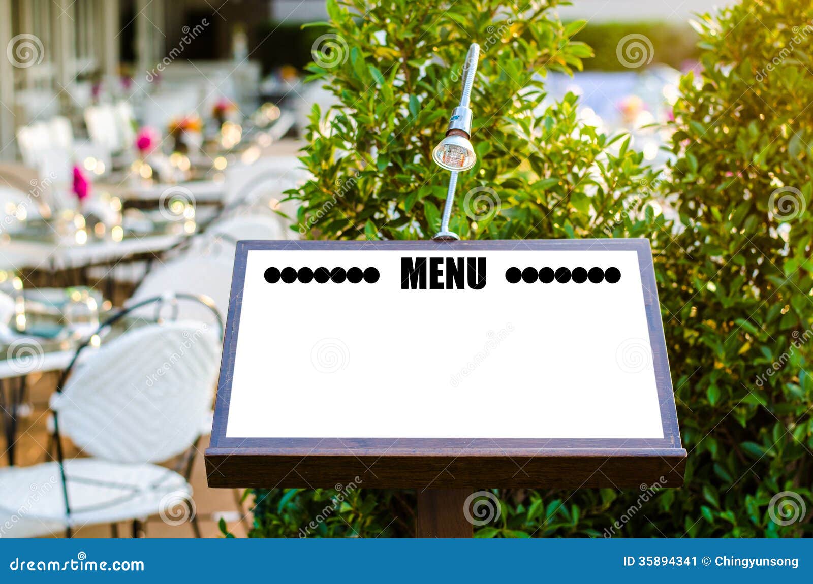 Menu on the wooden board stock image. Image of fork, restaurant - 35894341