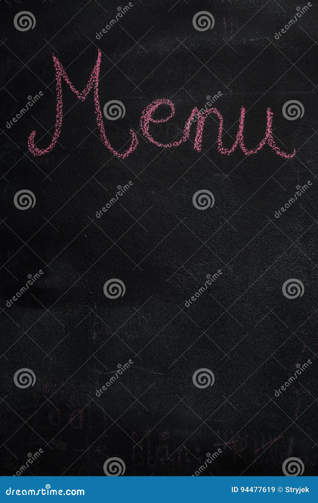 Menu word on blackboard stock illustration. Illustration of cover ...