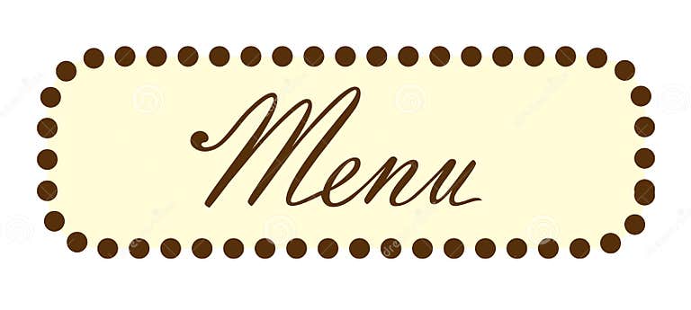 Menu Word Text Header stock illustration. Illustration of restaurant ...