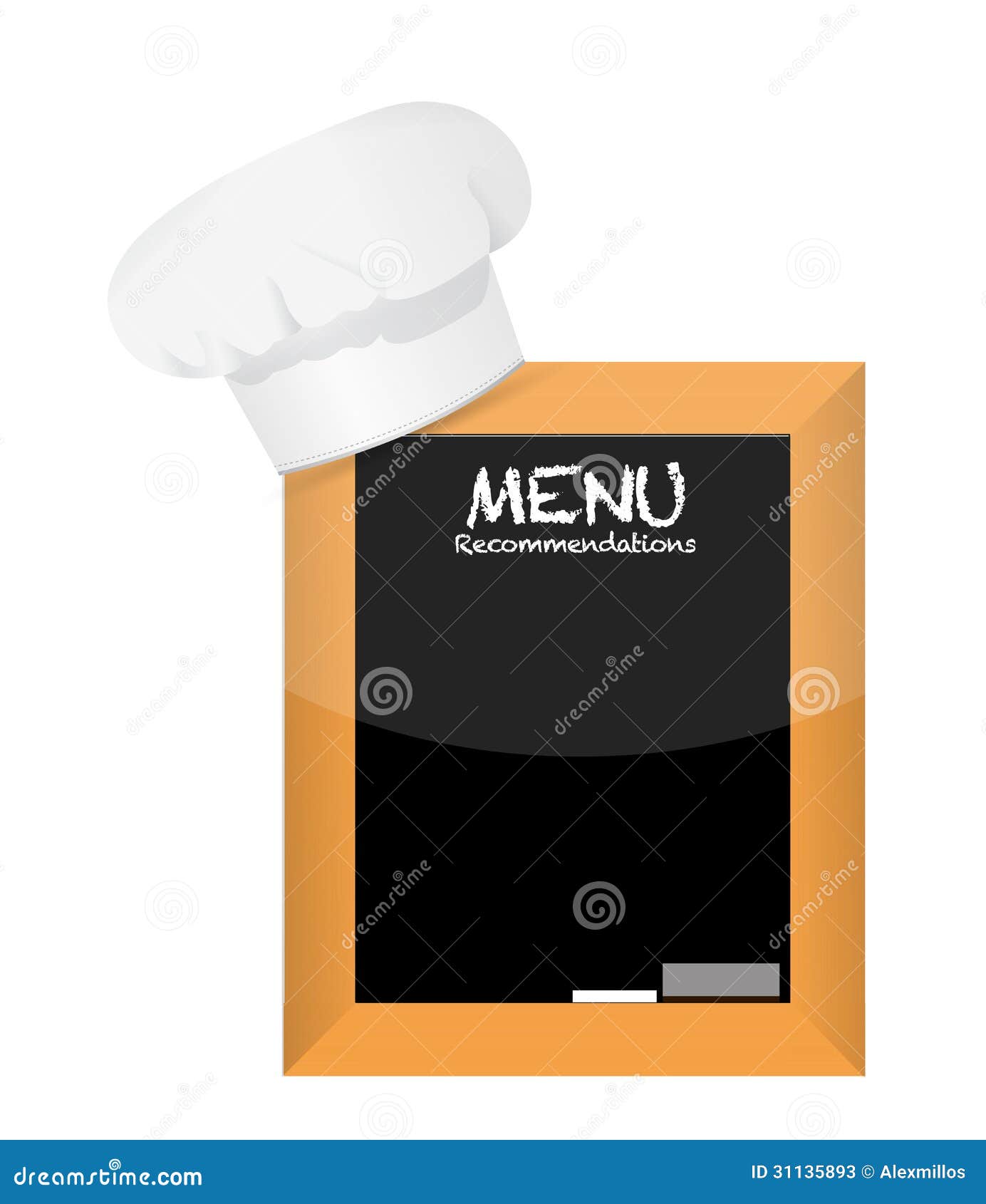 Menu Writing on Chalkboard with Space. Stock Illustration ...