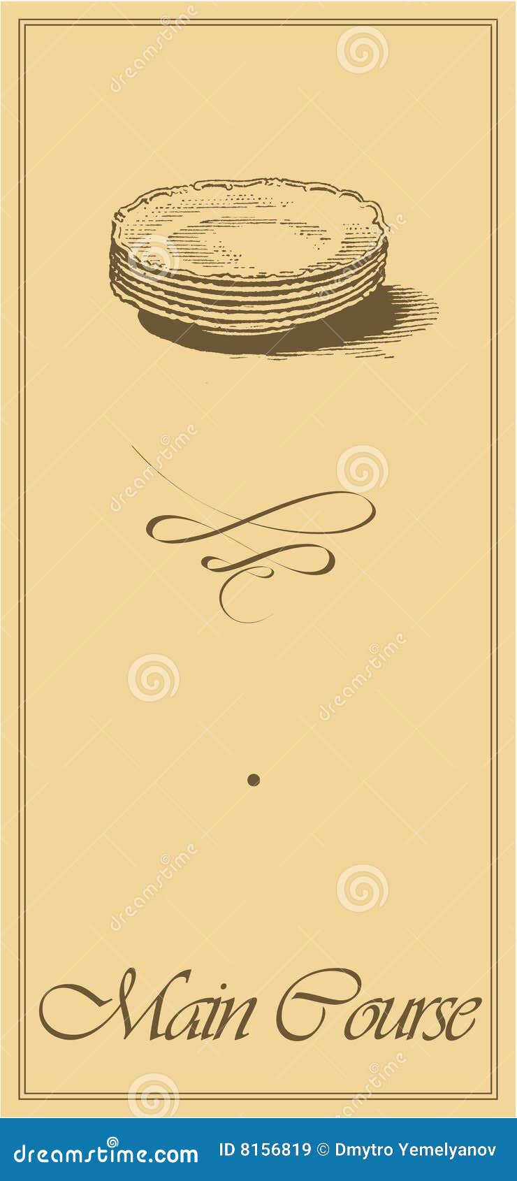 Menu1 - Main Course Page stock vector. Illustration of kitchen - 8156819