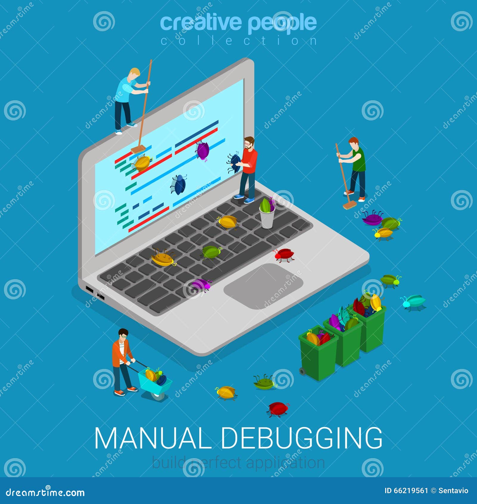 Menual Debugging Engineer Debug Computer Flat Isometric Vector Stock ... Menual Debugging Engineer Debug Computer Flat Isometric Vector Stock ...