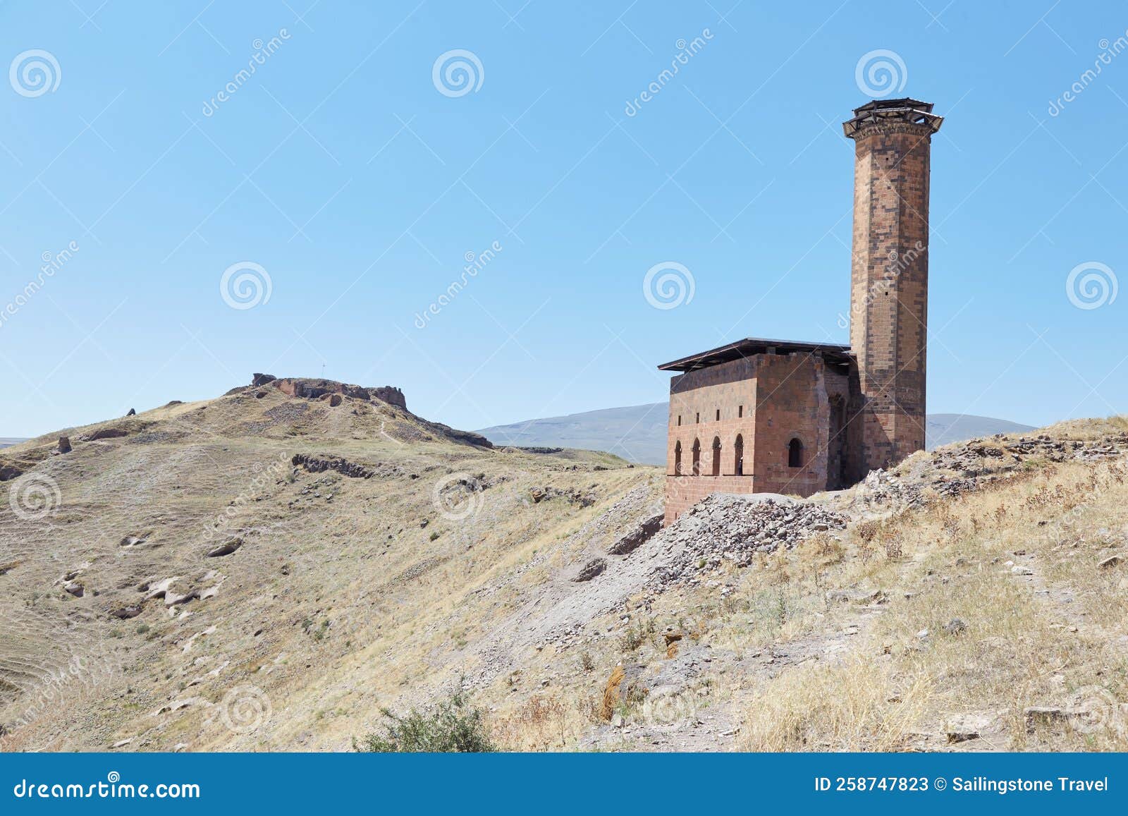 The Menucer Mosque of the Ancient Ani Ruins Stock Image - Image of ...
