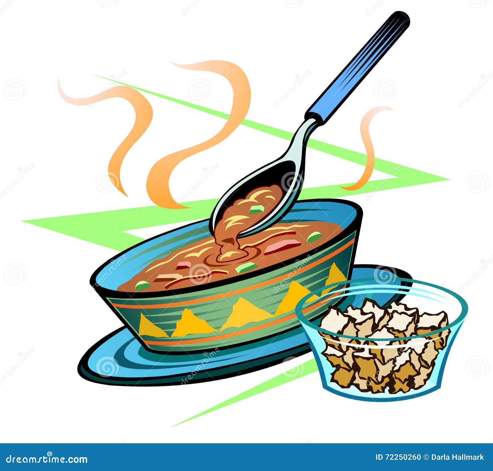 Menudo ilustración del vector. Ilustración de cuchara - 72250260