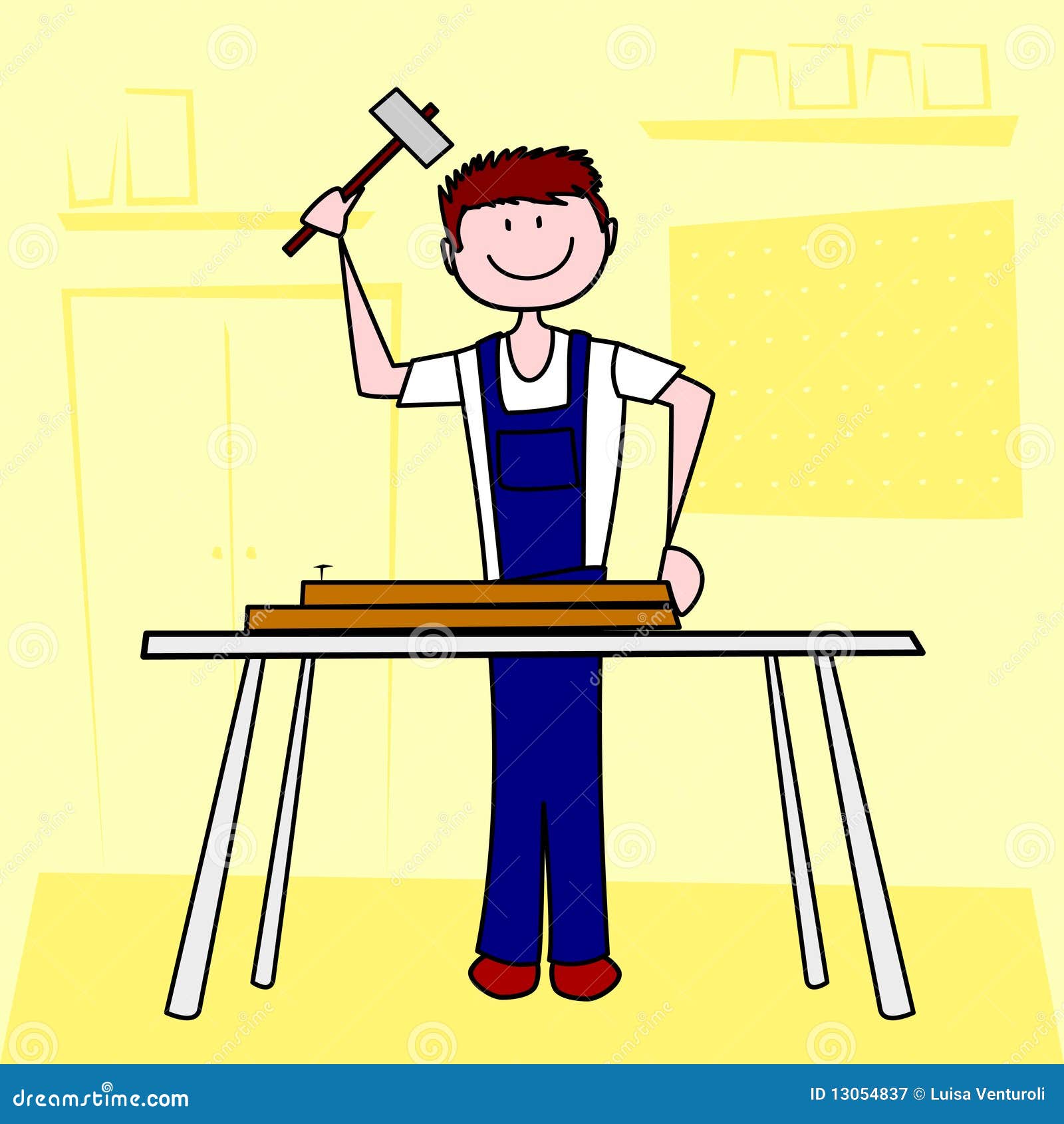 Menuiserie illustration stock. Illustration du charpentier - 13054837