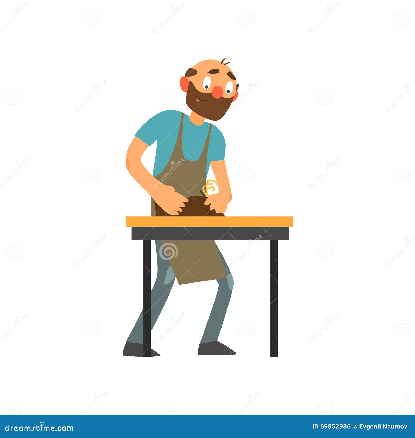 Menuisier Vector Illustration De Profession Illustration de Vecteur ...