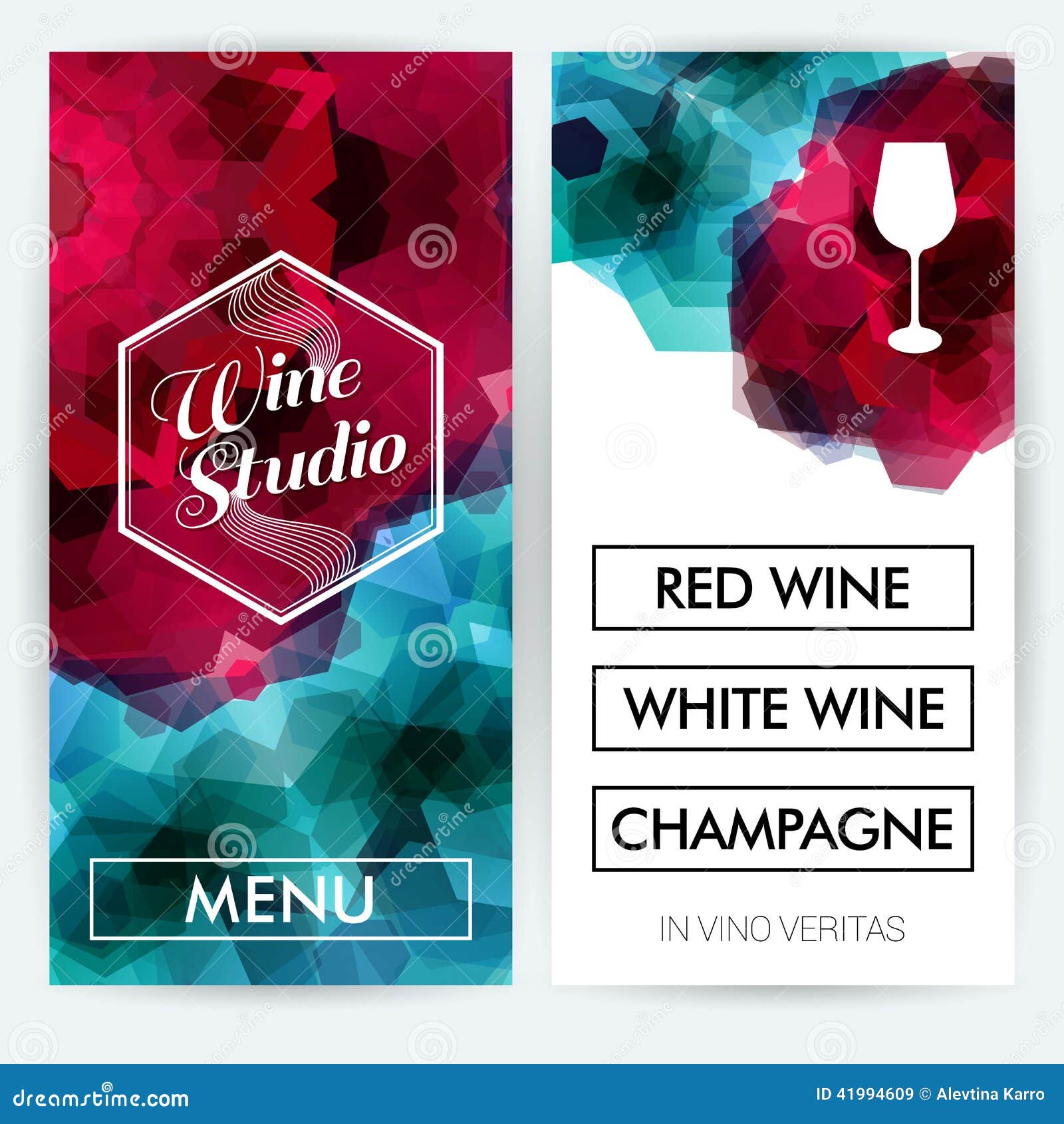 Menukaarten Voor Wijnstudio Vector Illustratie Vector Illustratie - Illustration of modern ...