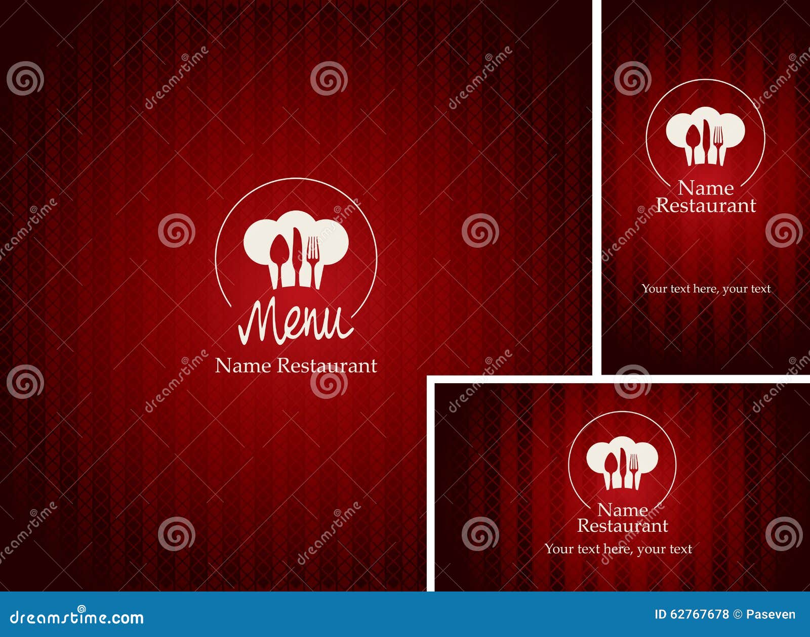 Menus and Business Cards for Restaurant Stock Vector - Illustration of ...