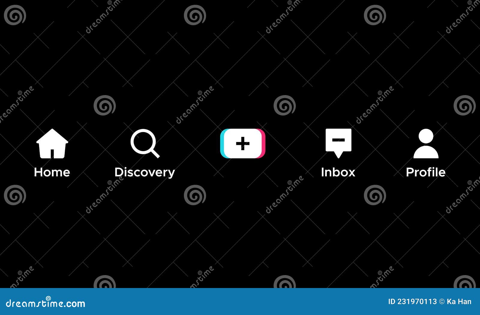 Menus Button Icon of Tiktok App, Home, Discover, Add, Inbox, and ... Menus Button Icon of Tiktok App, Home, Discover, Add, Inbox, and ...