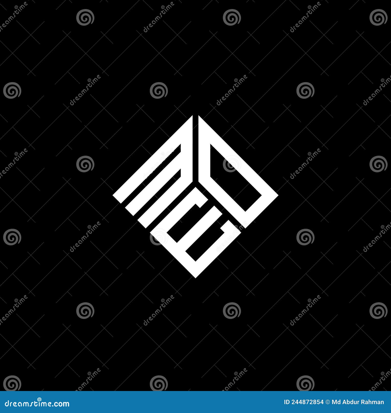 MEO Letter Logo Design On Black Background. MEO Creative Initials ...