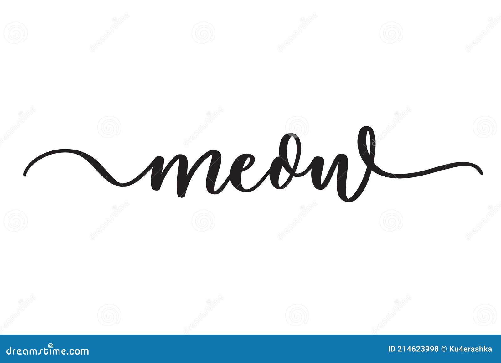 Meow. Concept Inscription Typography Design Logo Stock Vector ...