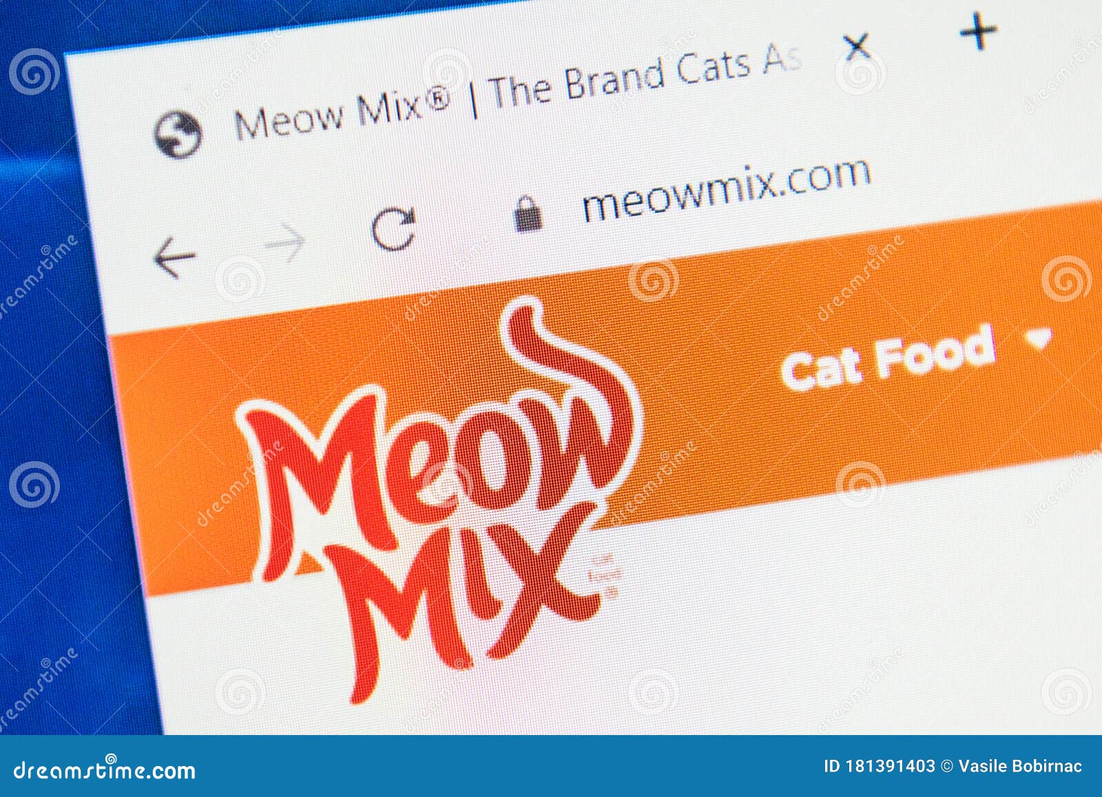 Meow Mix Web Site. Selective Focus. Editorial Stock Photo - Image of ...
