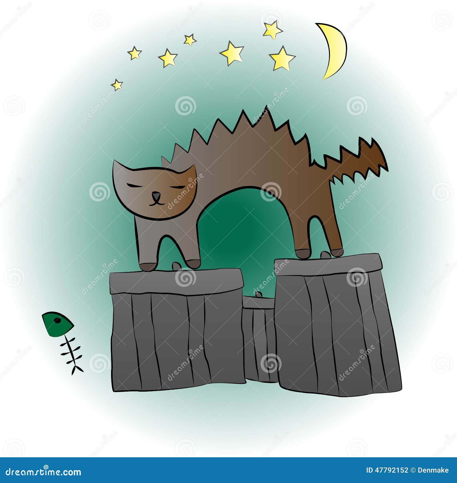 Meow stock vector. Illustration of vector, shock, trash - 47792152