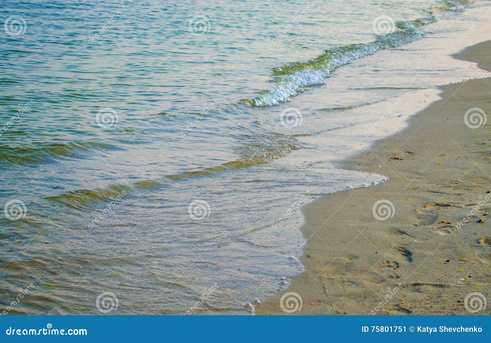 Mer et sable image stock. Image du calme, scénique, seascape - 75801751