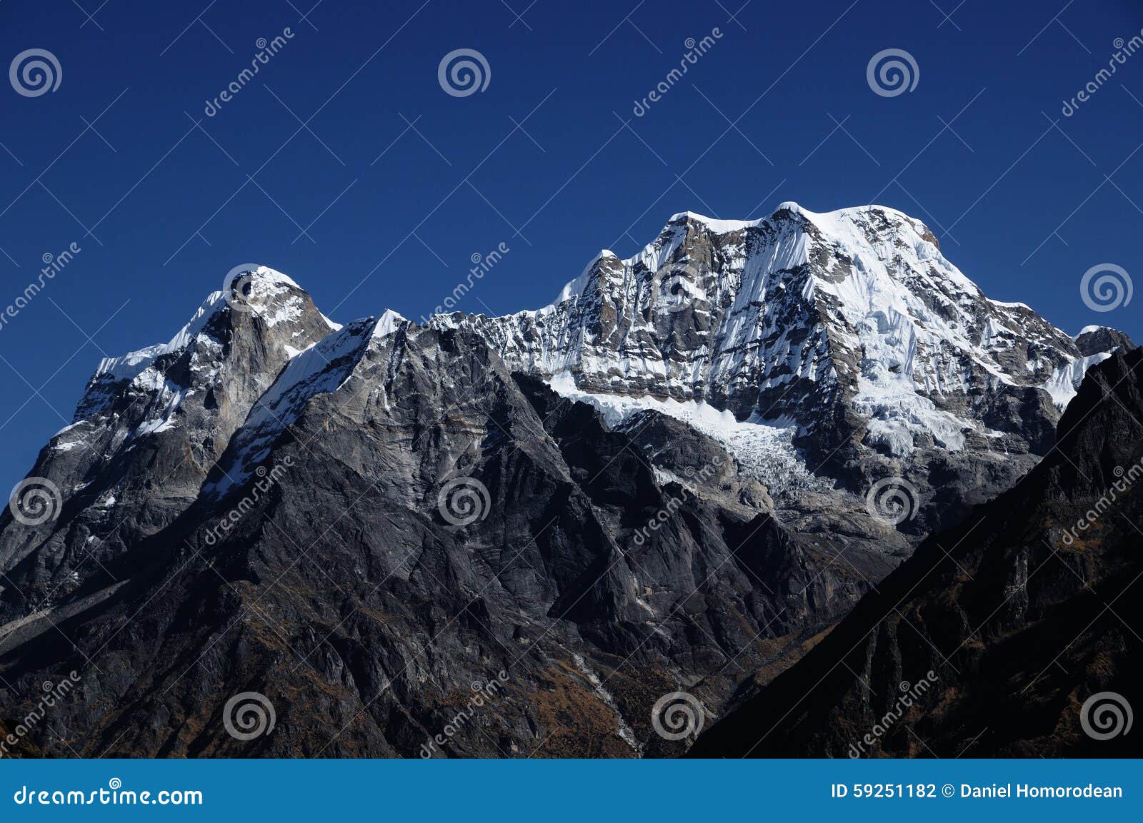Mera Peak Mountain View From Kongma Dingma Campsite In Himalaya ...