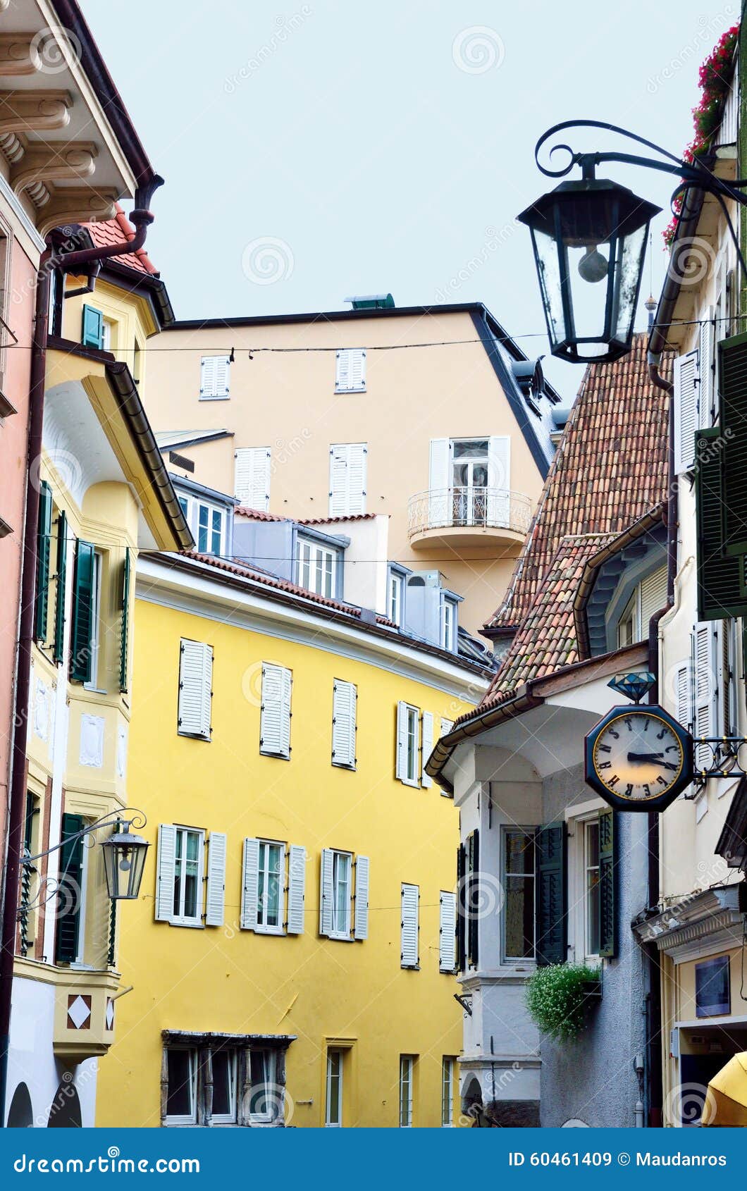 Meran, italy building stock image. Image of arch, merano - 60461409