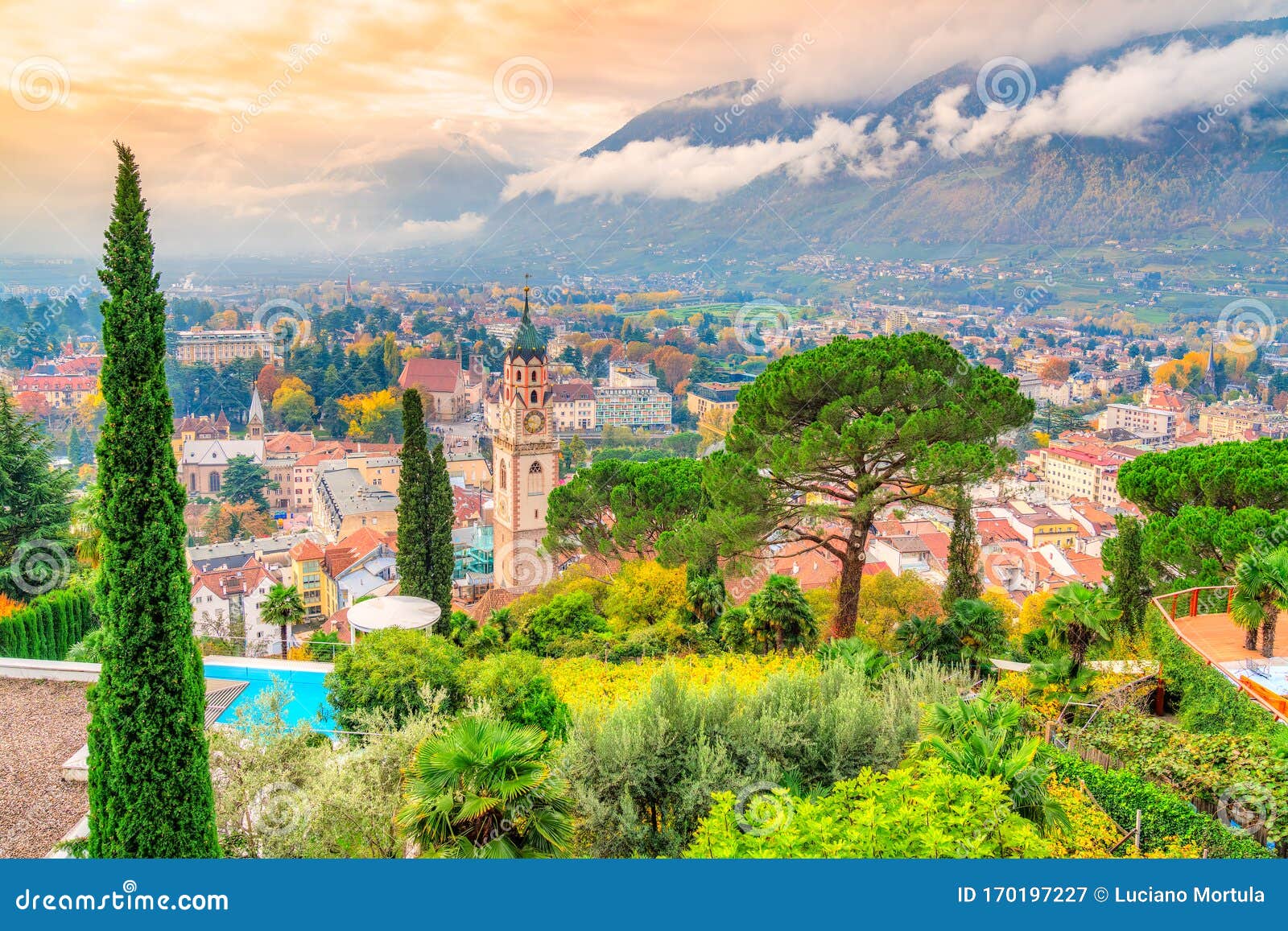 Merano, Italy stock image. Image of landmark, building - 170197227