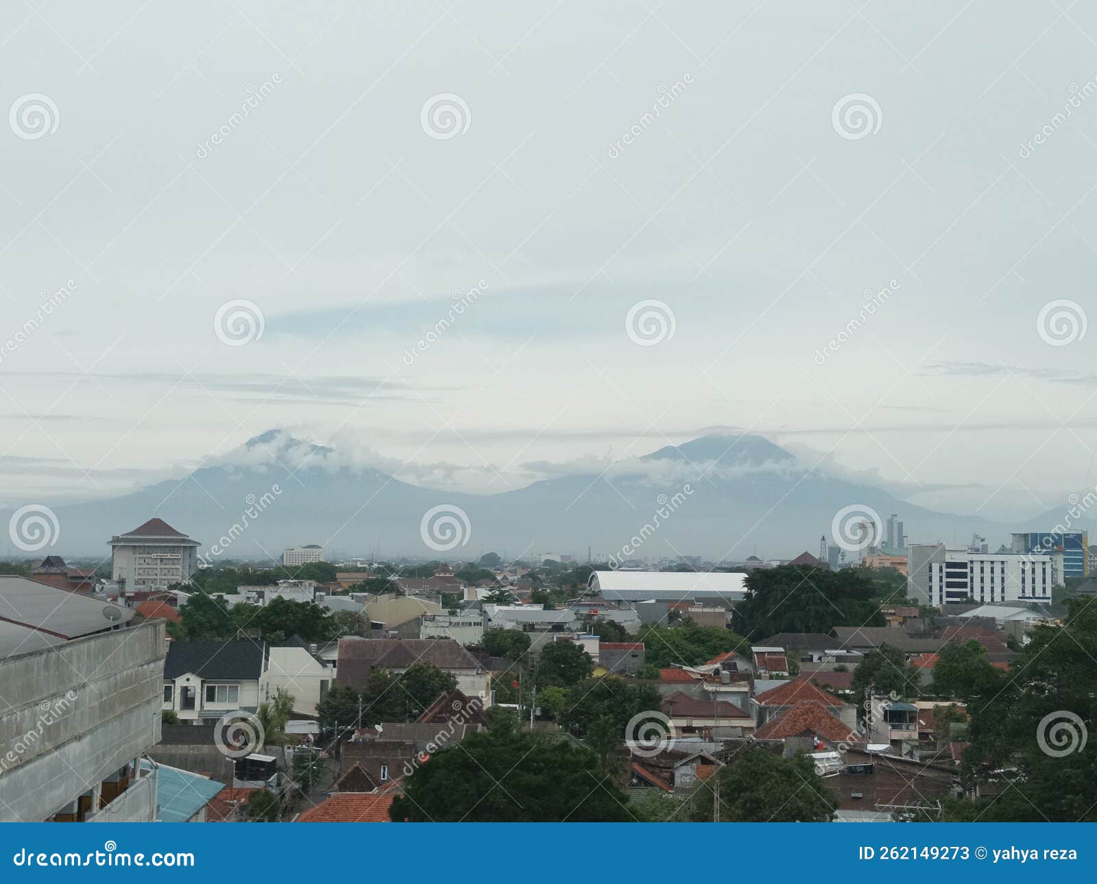 Merapi Merbabu Mountain Best View on the Sky Stock Image - Image of ...