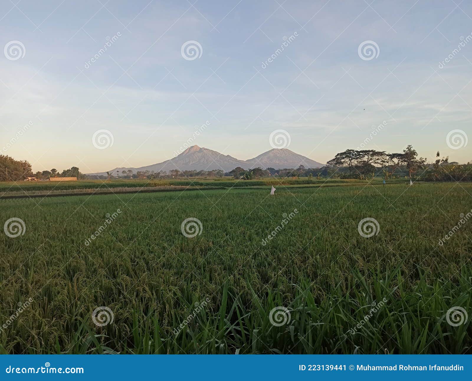 Merapi and Merbabu Mountain Stock Image - Image of nature, mountain ...